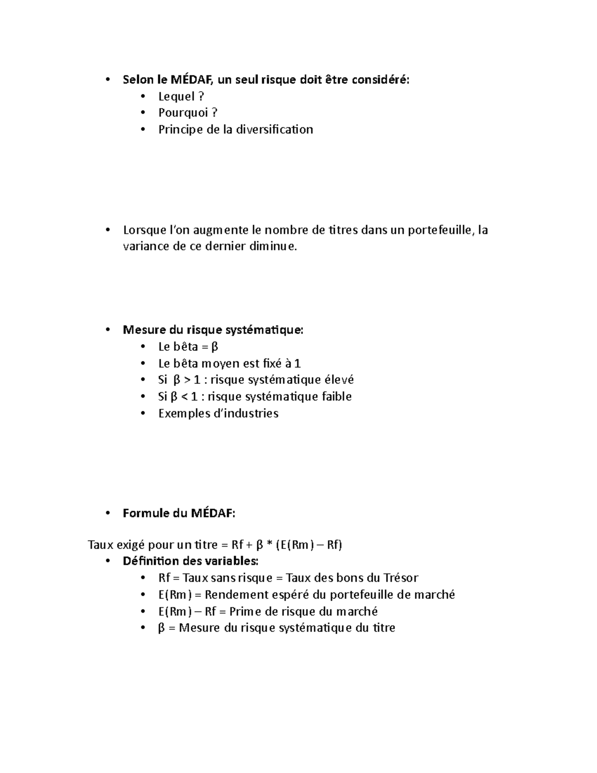 Selon le MÉDAF - good - Selon le MÉDAF, un seul risque doit être ...