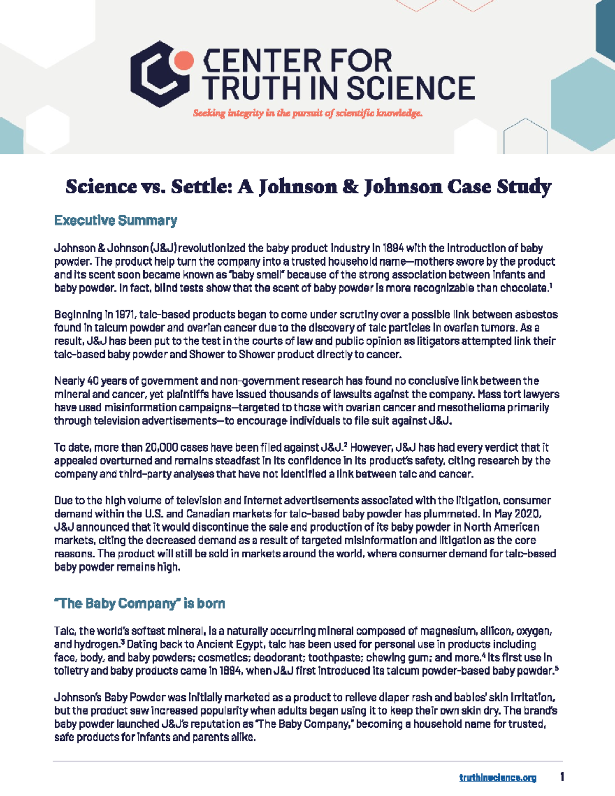 MBA - Johnson and Johnson case study - Accountancy, Business and ...