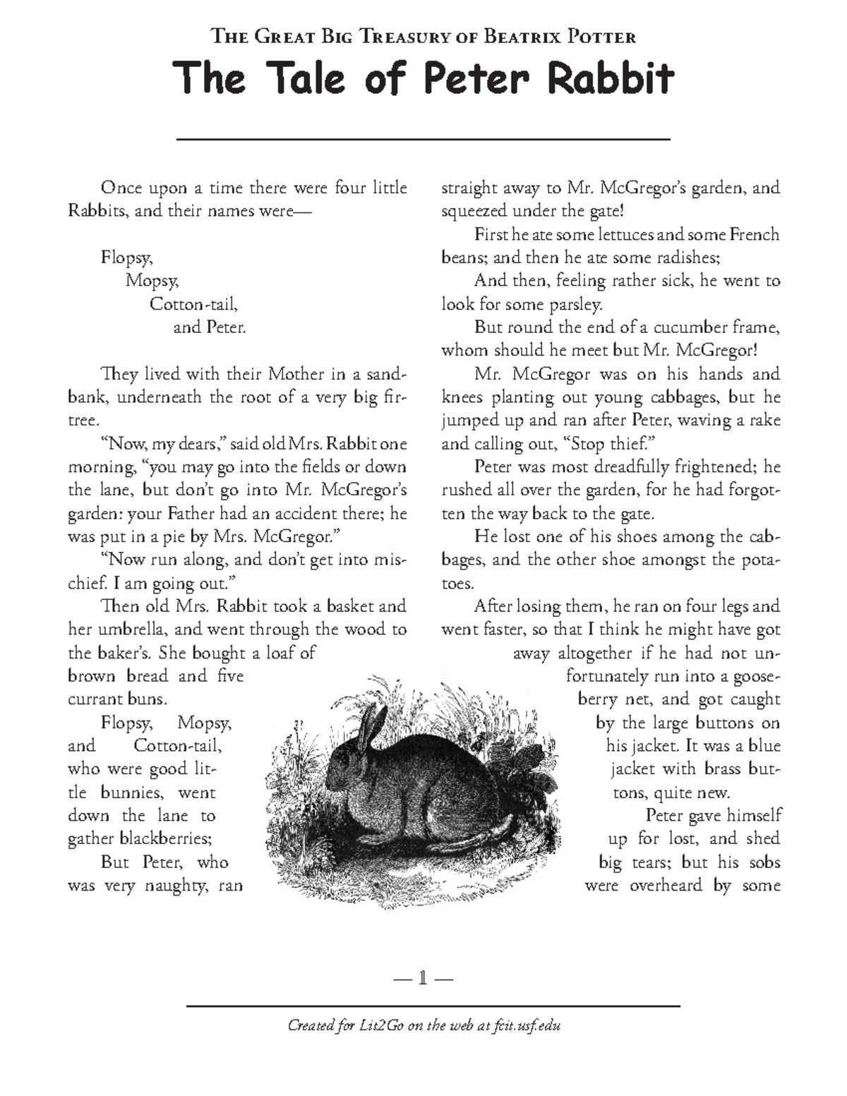 Peter rabbit and other stories 013 the tale of peter rabbit - Created ...