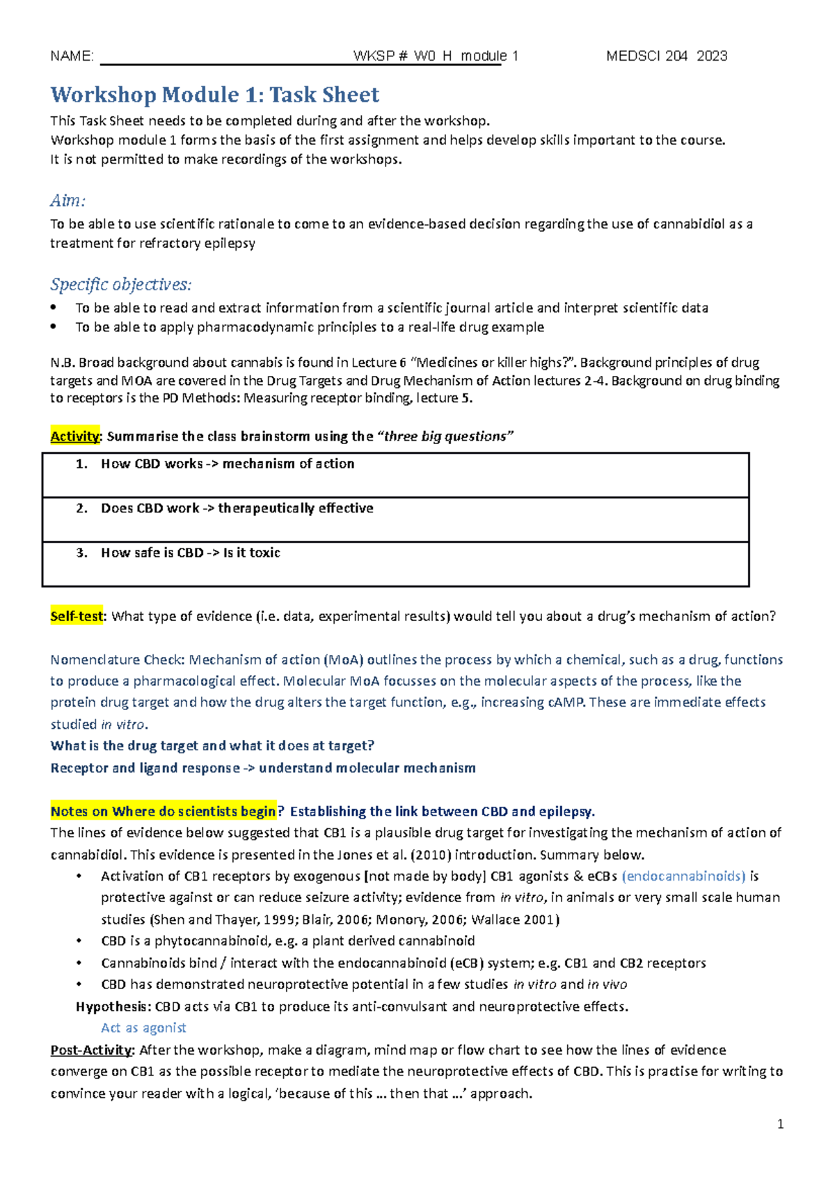 23C MS204 Module 1 In-wksp Task Sheet - Workshop Module 1: Task Sheet ...