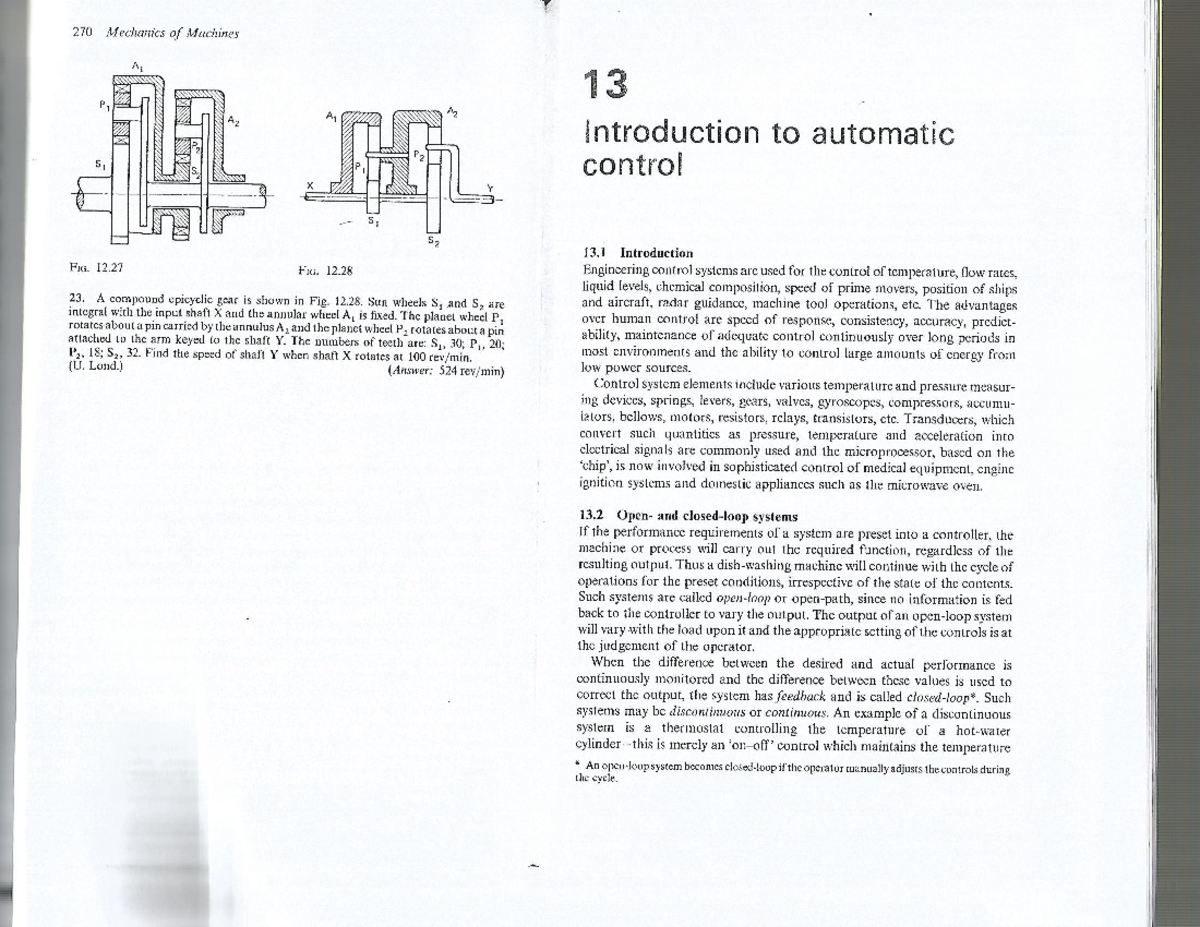 Theory Of Machines - Introduction to Automatic control - Theory of ...