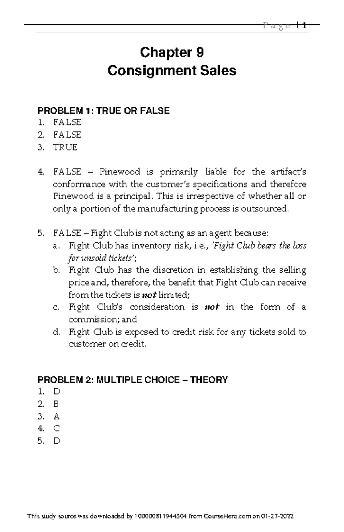 Solutions On Accounting On Special Transactions AFAR ACCOUNTING 1