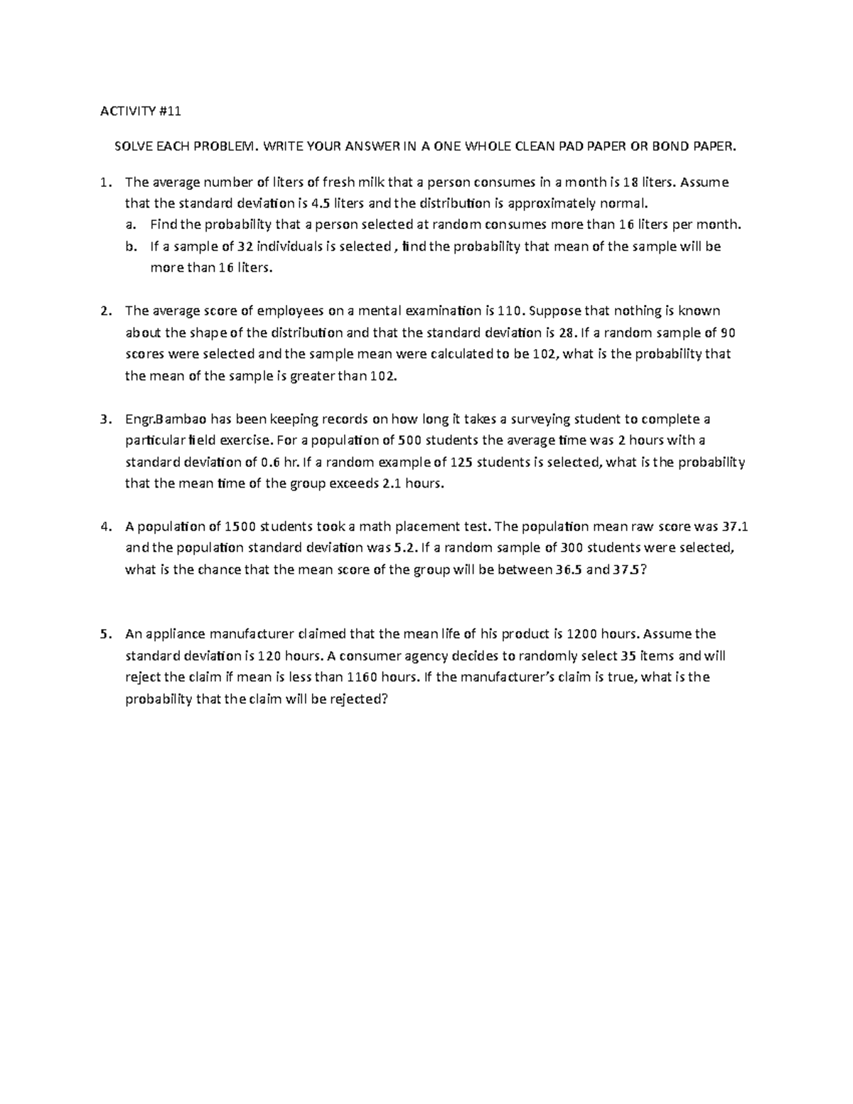 Sample/practice exam 14 November 2020, questions - ACTIVITY SOLVE EACH ...