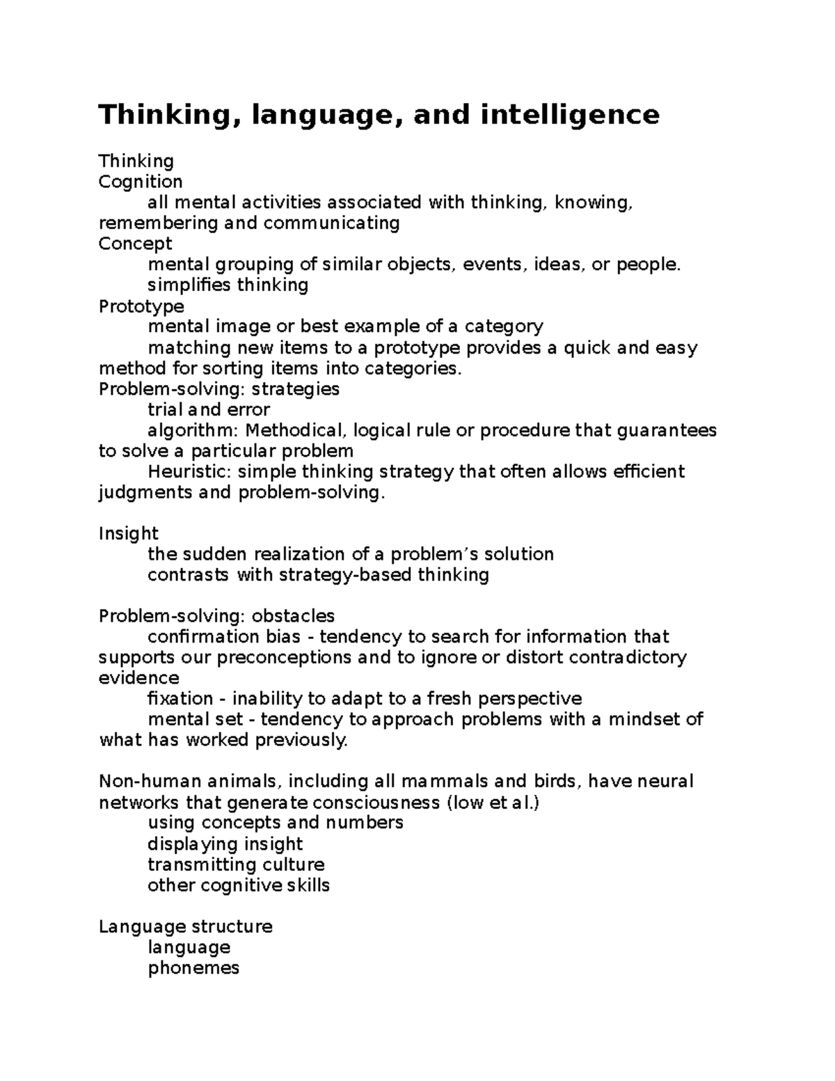 Thinking - John Pinner - Thinking, language, and intelligence Thinking ...