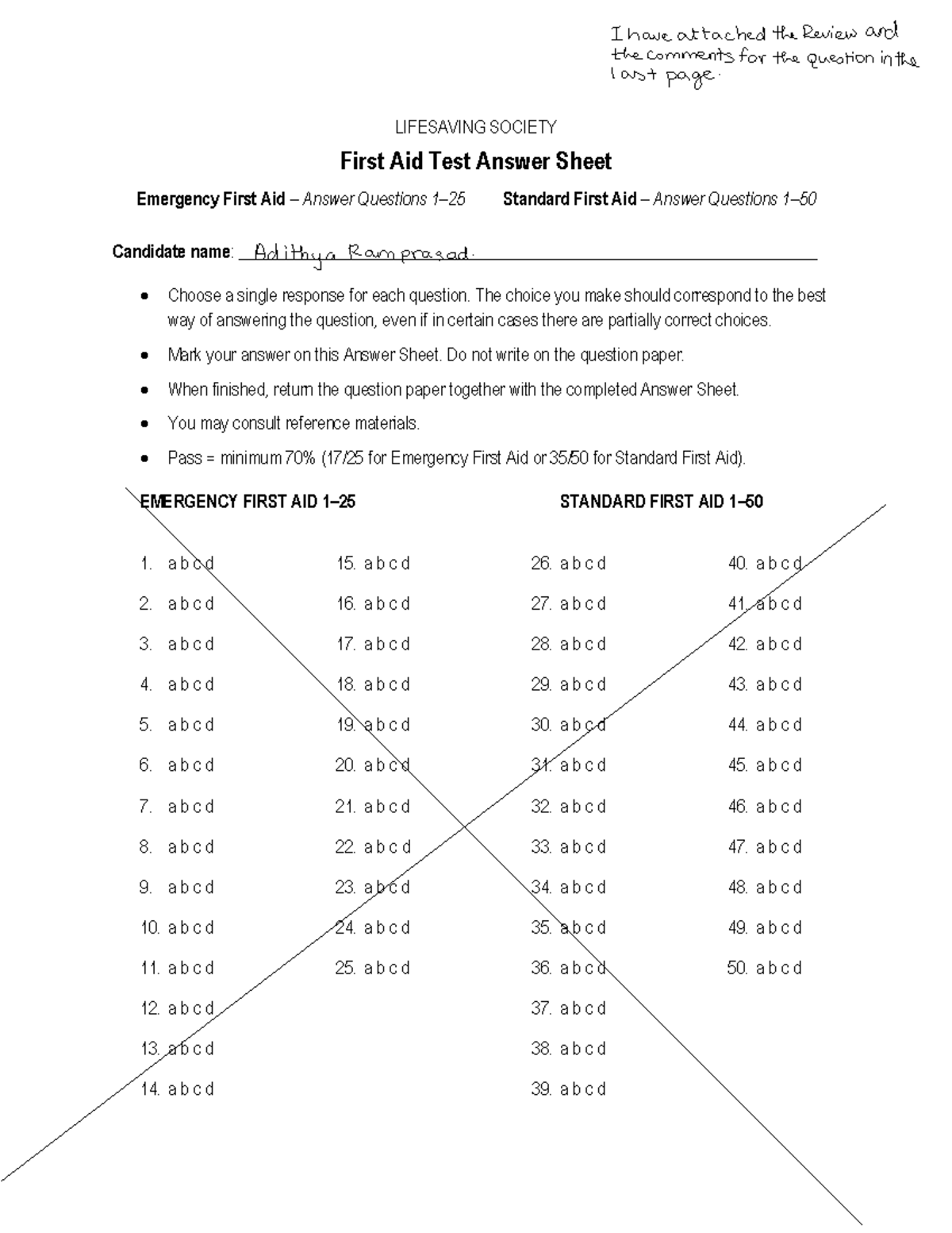 98First Aid Test Answer Key Updated 20231024 2 - LIFESAVING SOCIETY ...