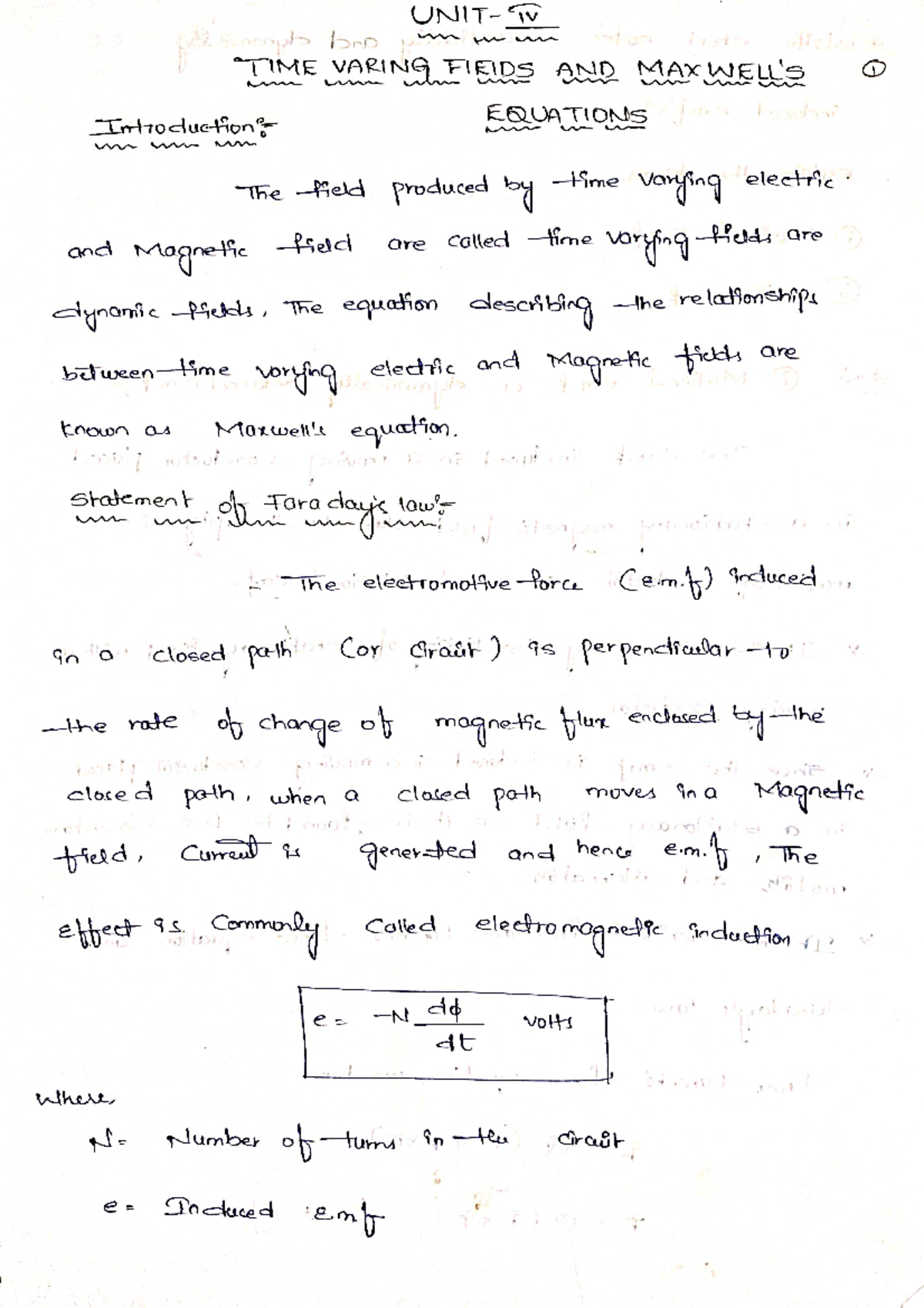 Max Well Equations - Mathematics - Studocu