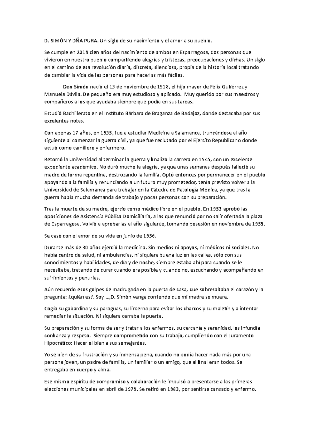 Centenario - Trabajo sobre la vida de dos vecinos ilustres de ...
