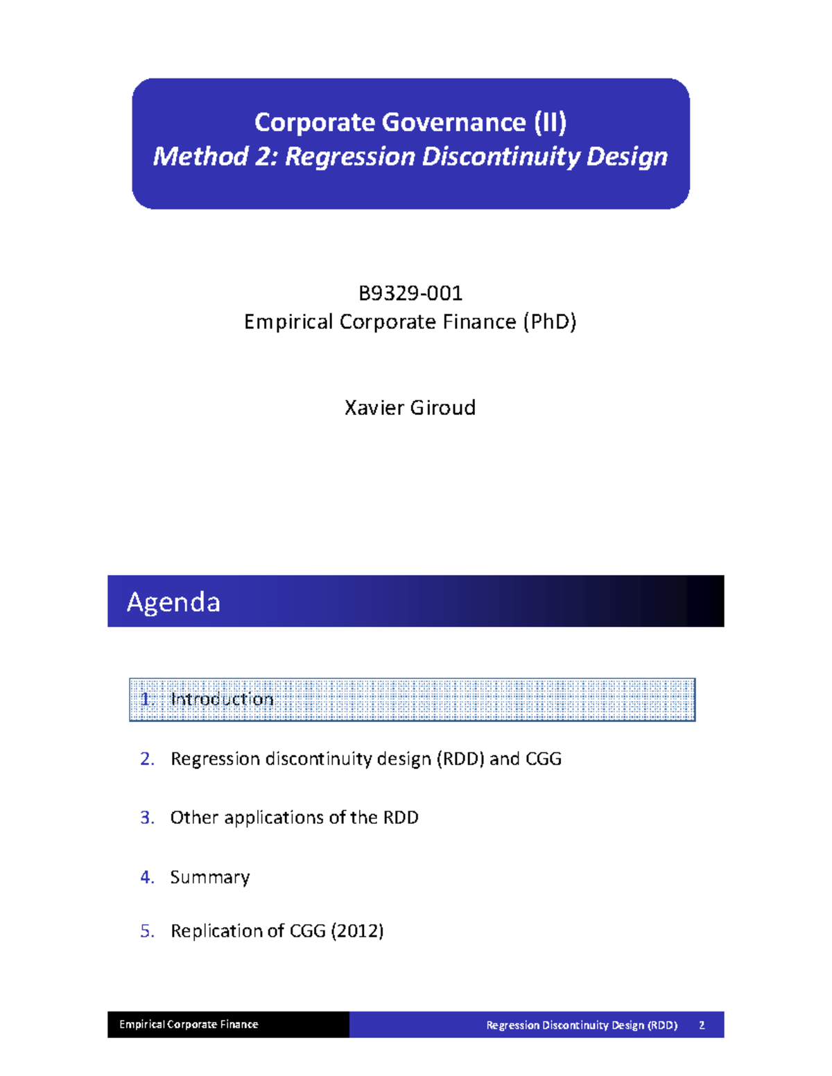 Lecture 3 - Regression Discontinuity Design - PHD101 - Columbia University - Studocu