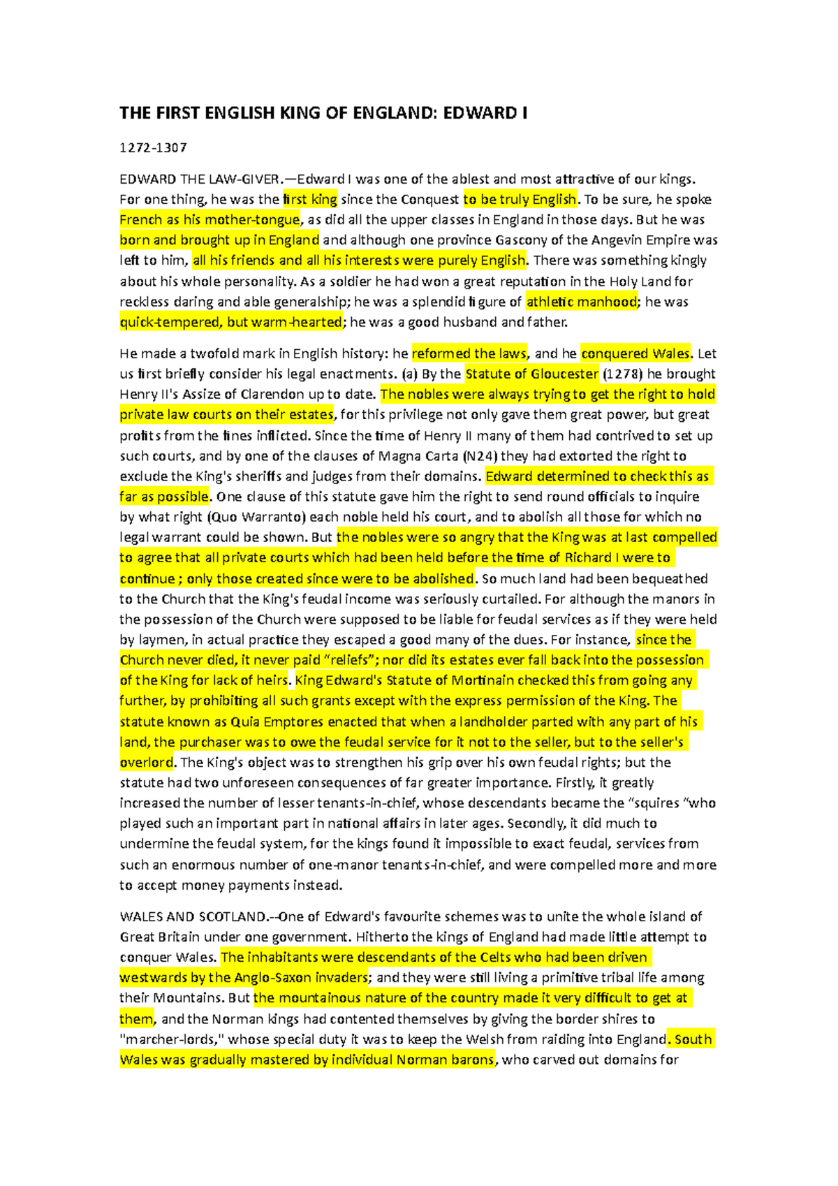 THE First English KING OF England edward 1 y 2 - THE FIRST ENGLISH KING ...