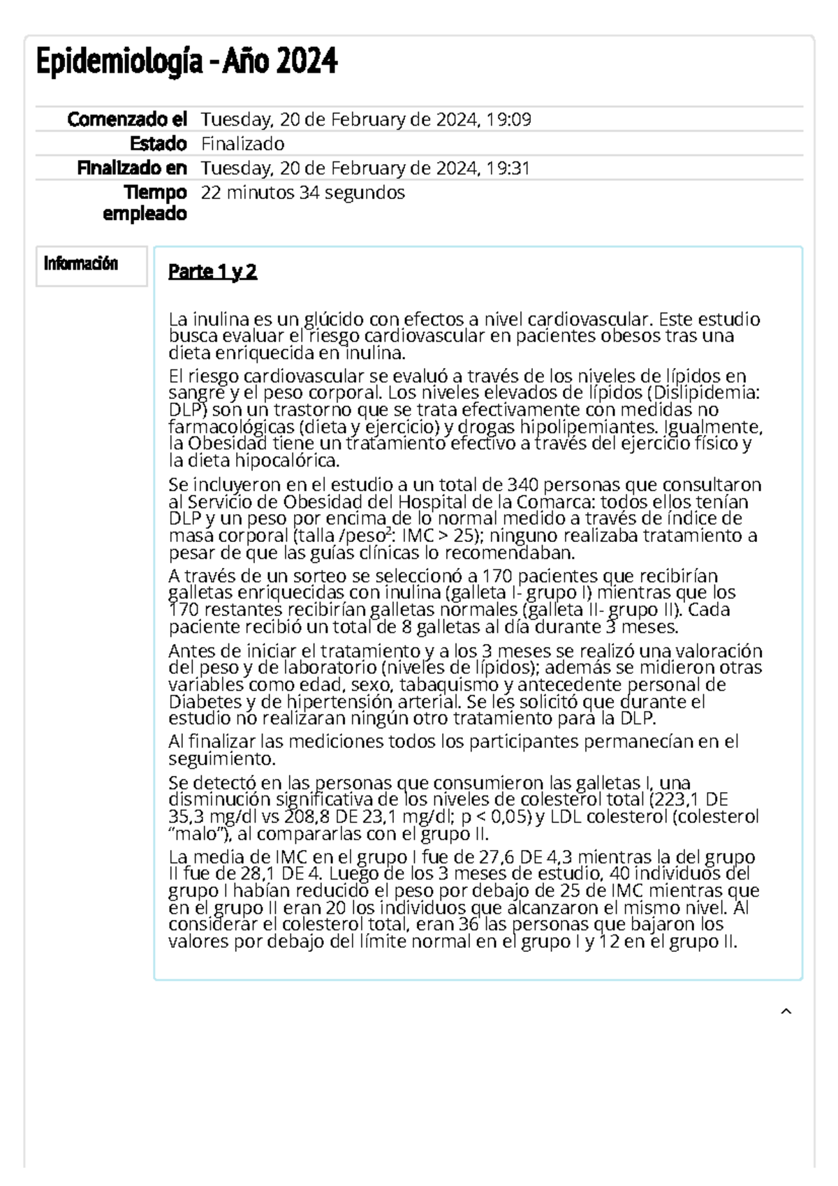 Examen Final - 20 2 2024 - 19 Hs - Información Comenzado el Tuesday, 20 ...