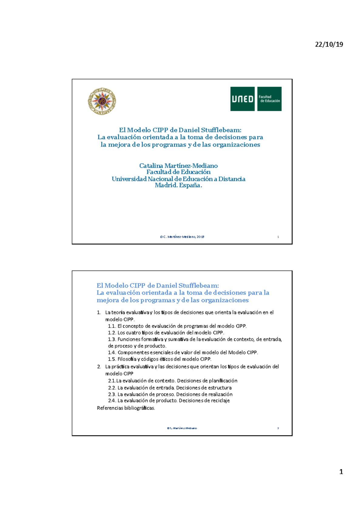 2.1. El modelo CIPP de Stufflebeam - El Modelo CIPP de Daniel ...