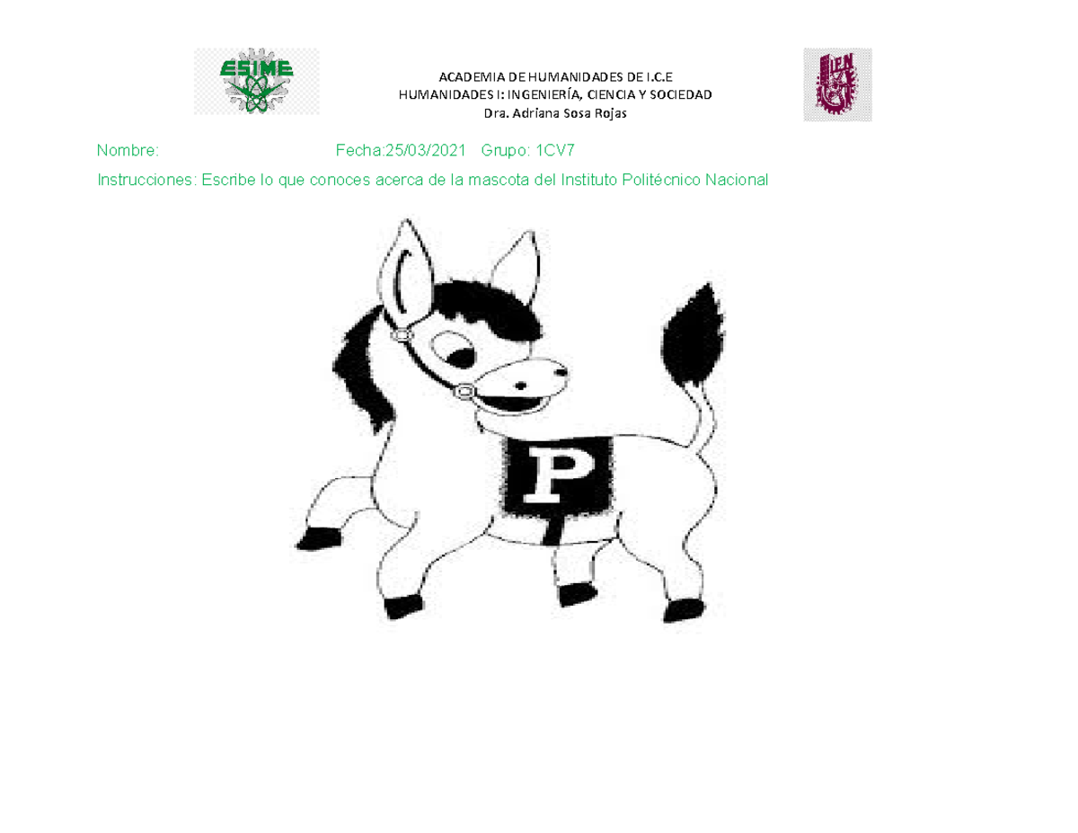 Act5de Mascota IPN - espero les guste - HUMANIDADES I: INGENIERÍA ...