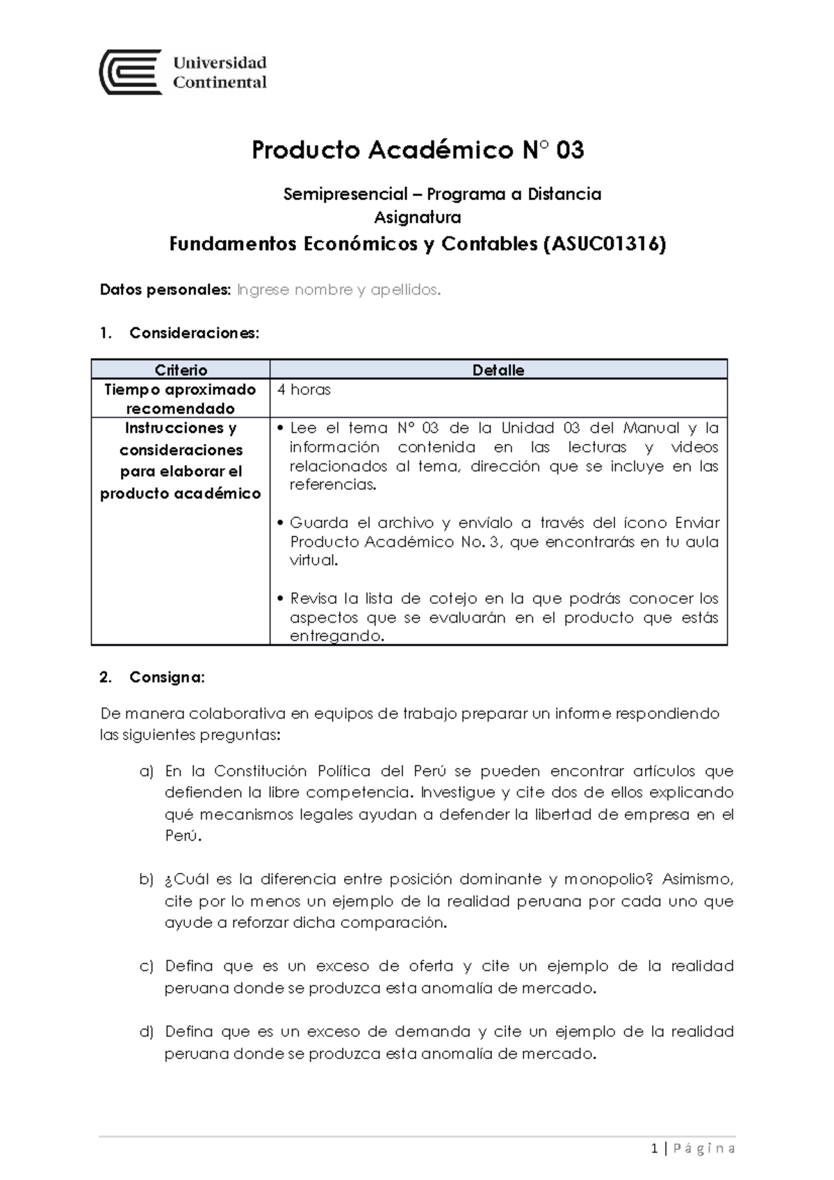PA03 - 2023-2 Actualizado - Producto Académico N° 03 Semipresencial – Programa a Distancia - Studocu