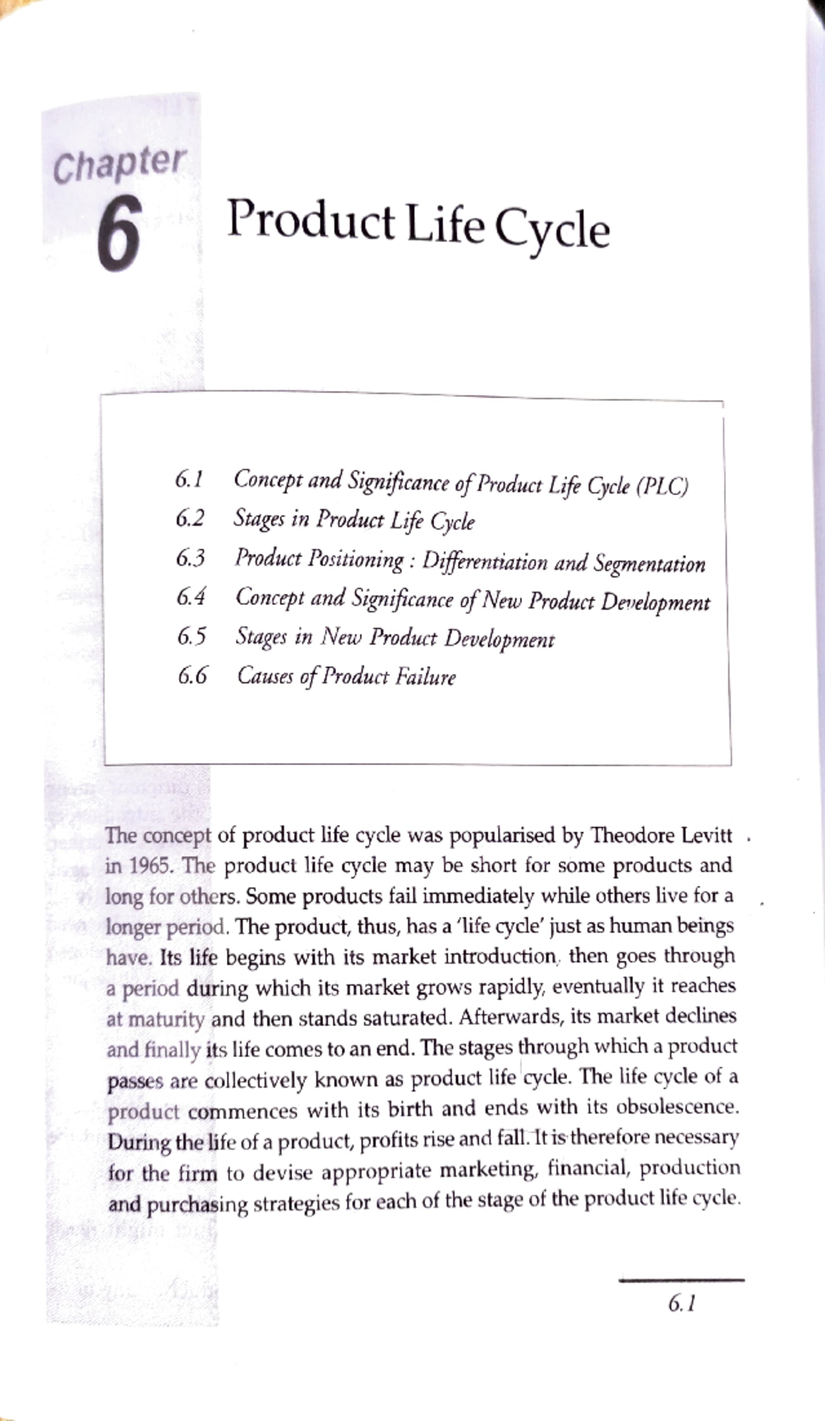 Marketing Chapter 6 (TN Chabra) - Chapter 6 Product Life Cycle 6 ...