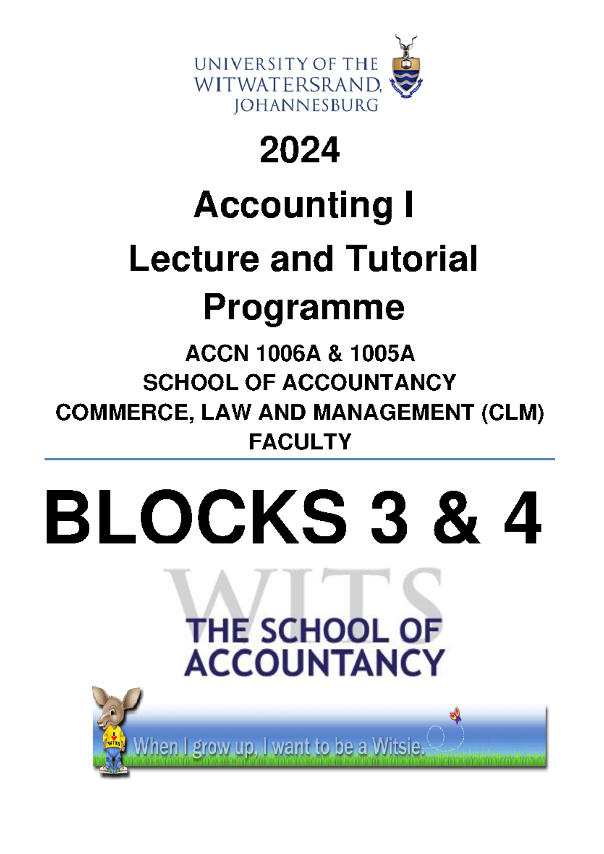 Accounting I Course Pack Block 3 and 4 2024 - BLOCKS 3 & 4 2024 ...