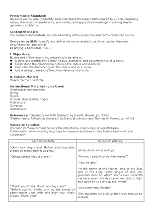 Detailed lesson plan in ESP - A DETAILED LESSON PLAN IN ESP 1 School ...
