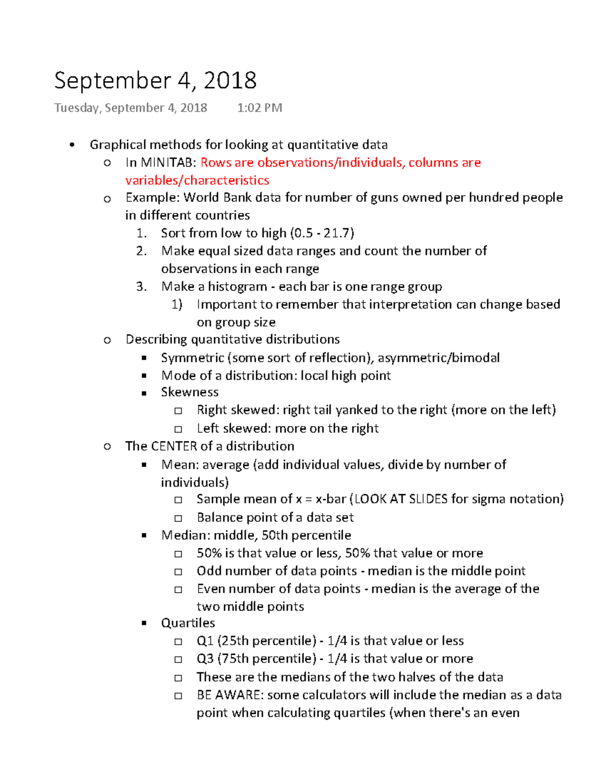Graphical Methods for Looking at Quantitative Data - Graphical methods ...