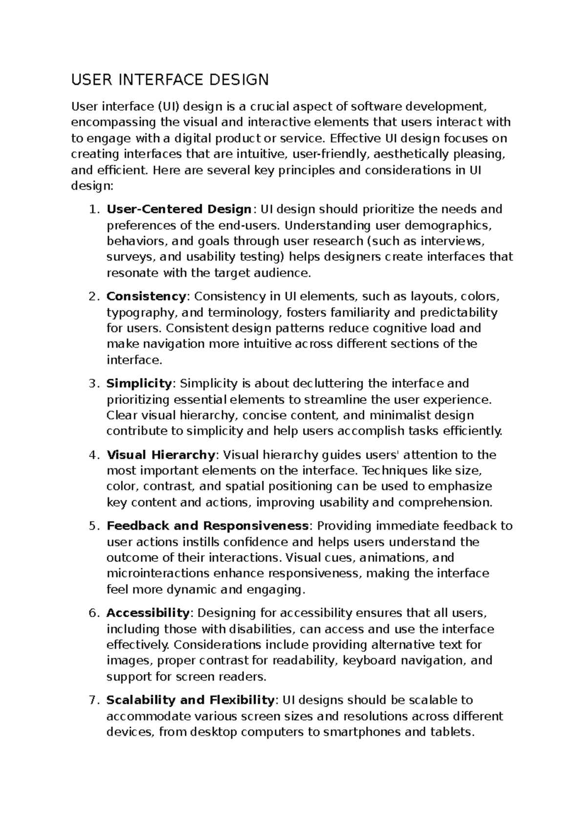 USER Interface Design - A blue-print or plan in developing a system ...