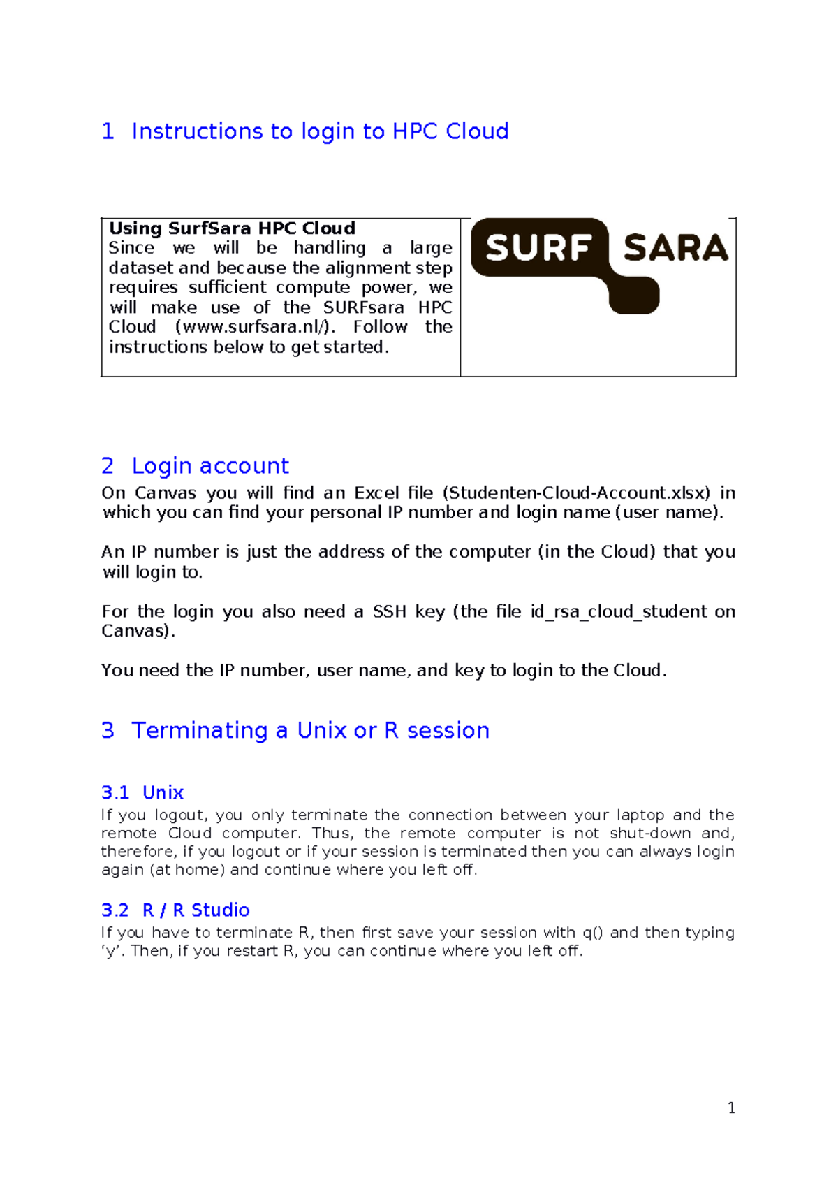 Cloud-instructions 2024 - 1 Instructions to login to HPC Cloud Using ...