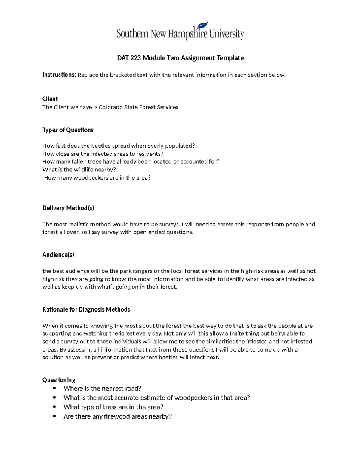 DAT 223 Module Two Assignment Template - DAT 223 Module Two Assignment ...