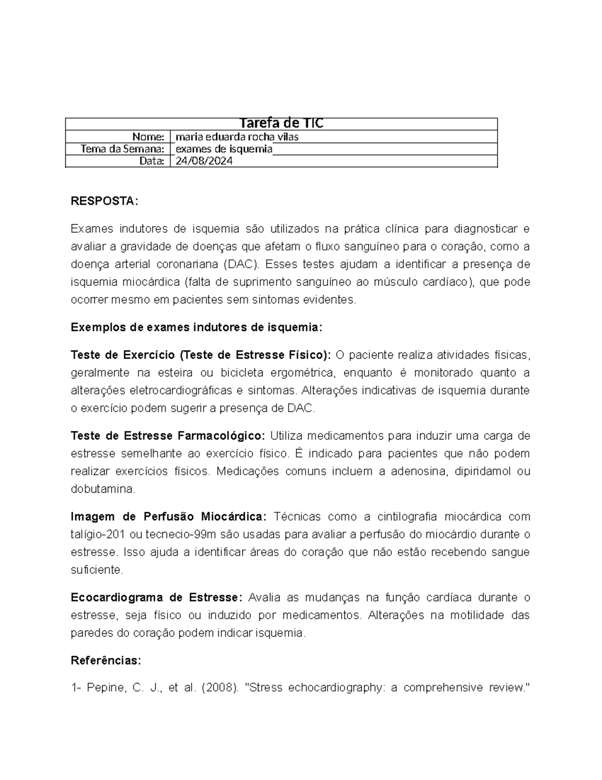 Modelo de Atividade TICs - Tarefa de TIC Nome: maria eduarda rocha ...