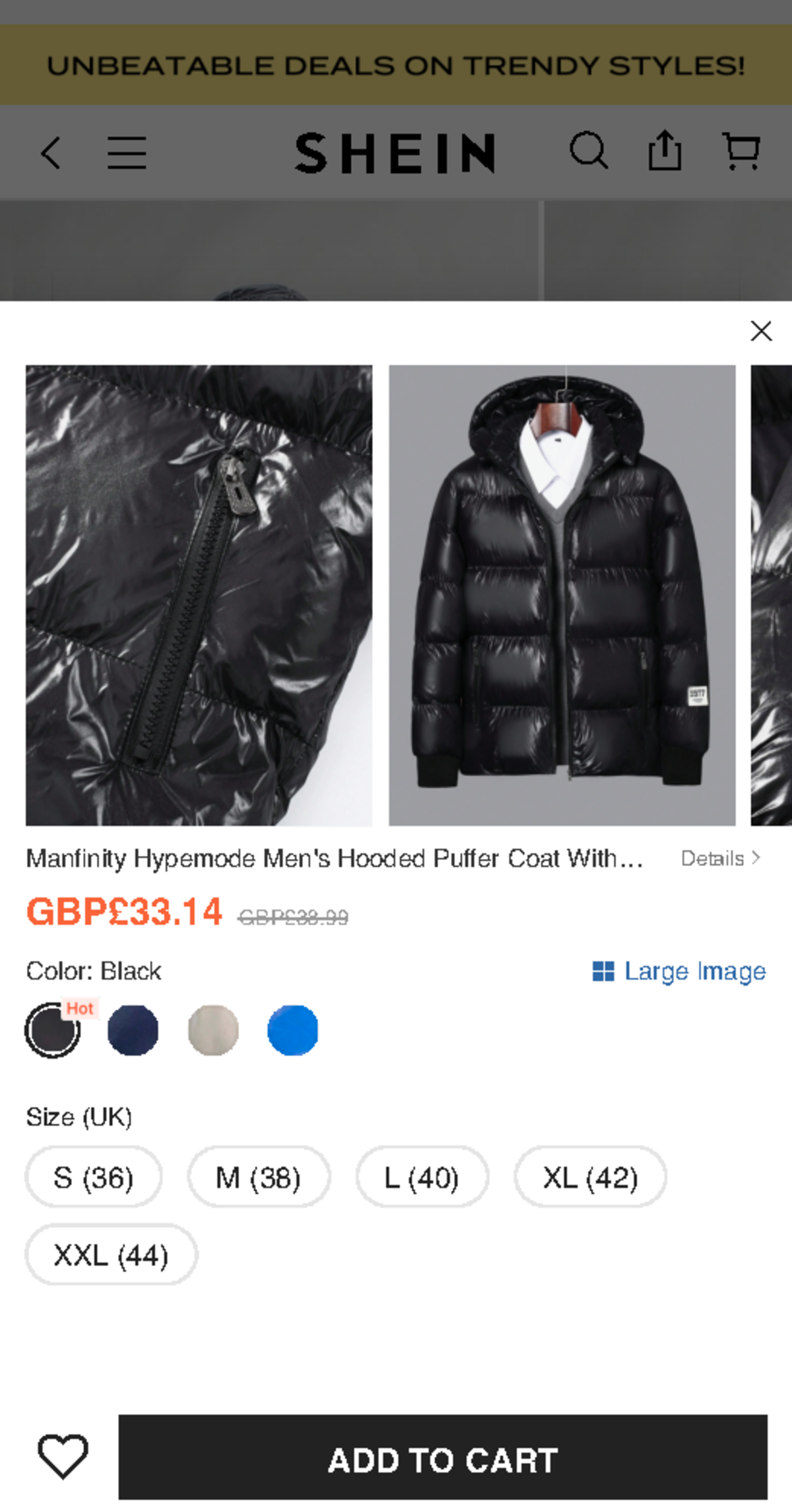 Manfinity Hypemode Men's Zip Up Hooded Oversized Puffer Coat Shein UK ...