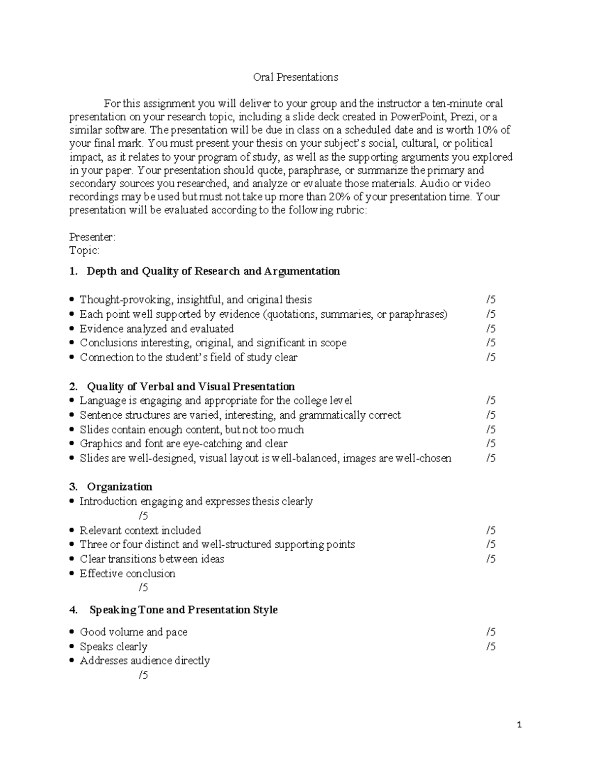 10 Oral Presentations - Oral Presentation Guidelines - Oral ...