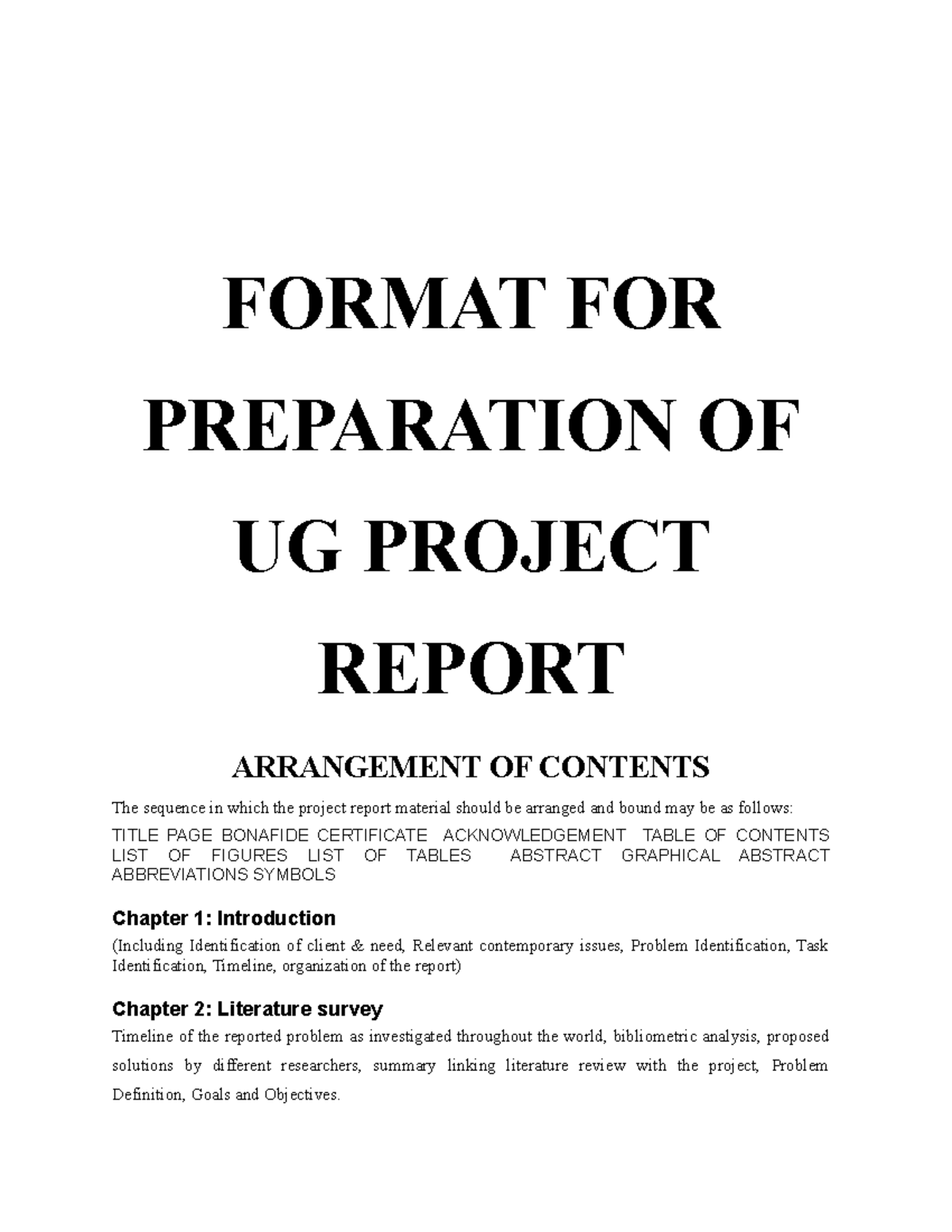 Mini Project I 2023-2024 Report Format - FORMAT FOR PREPARATION OF UG ...