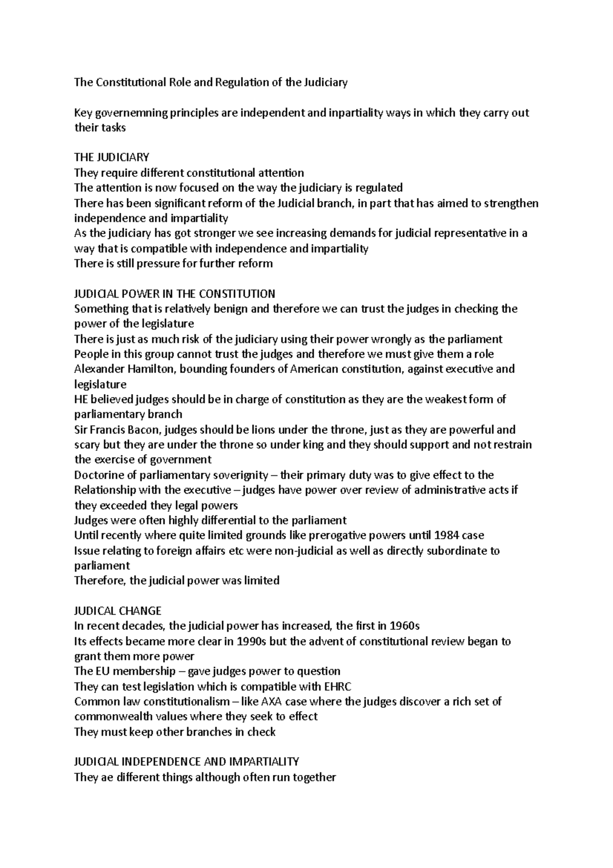 Lecture 20-21 - The Constitutional Role and Regulation of the Judiciary ...