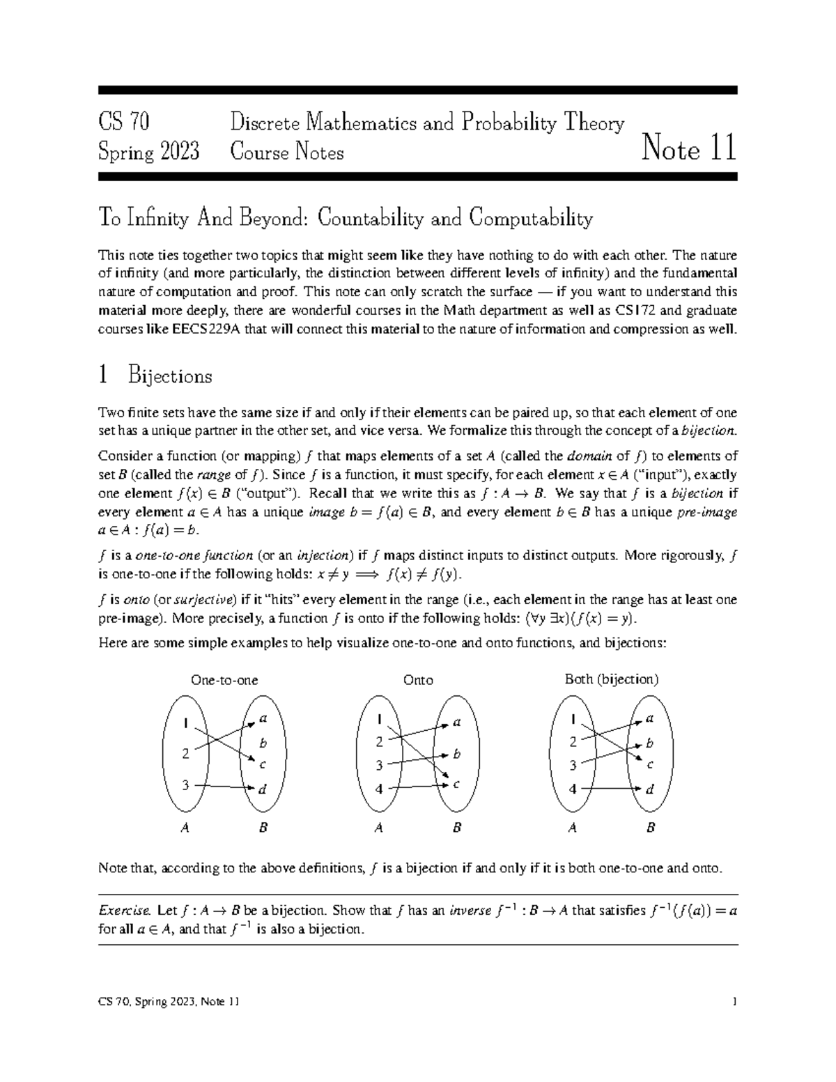 N11 - course work - CS 70 Discrete Mathematics and Probability Theory ...