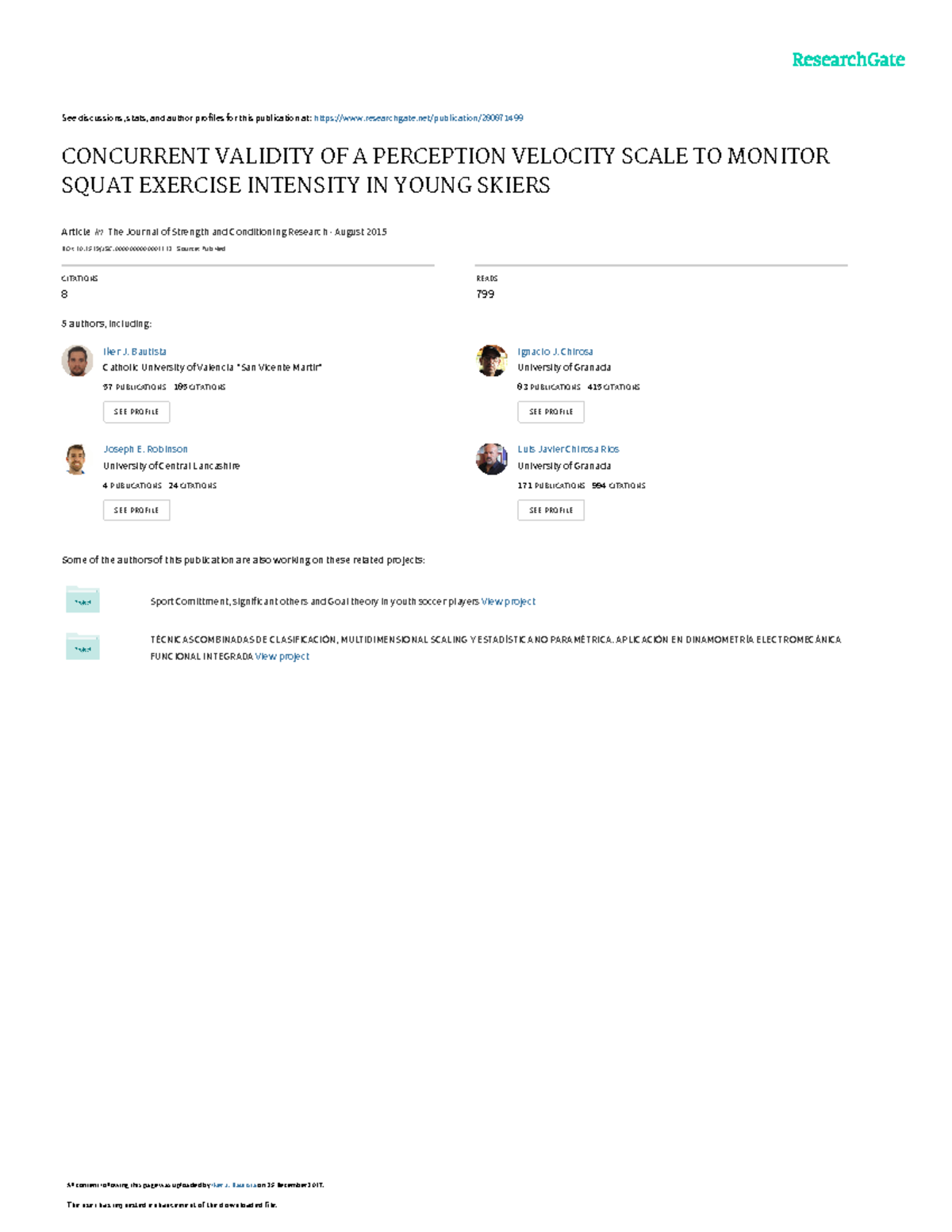 Concurrent Validity OF A Perception Velocity Scale - See discussions, stats, and author profiles ...