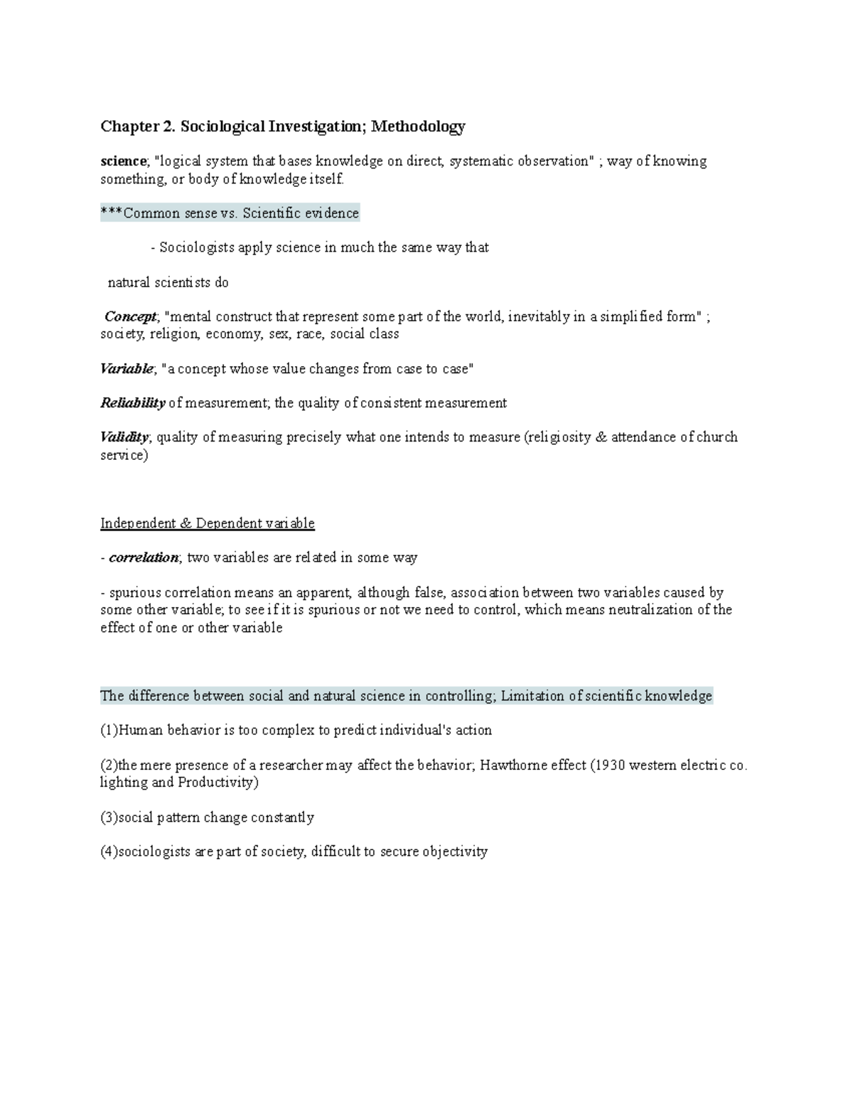 Chapter 2. Sociological Investigation; Methodology - Chapter 2 ...