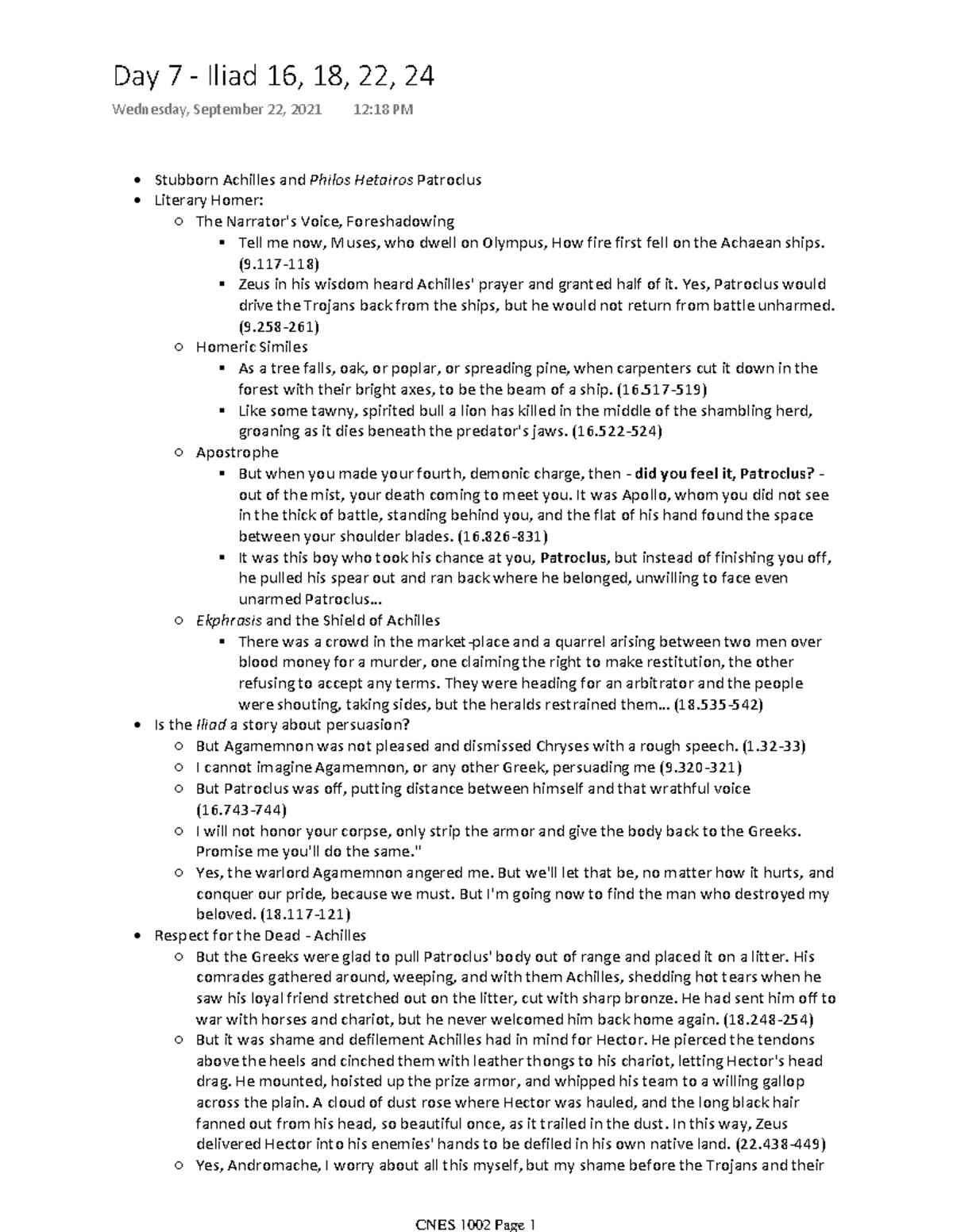Day 7 - Iliad 16, 18, 22, 24 - Stubborn Achilles and Philos Hetairos ...