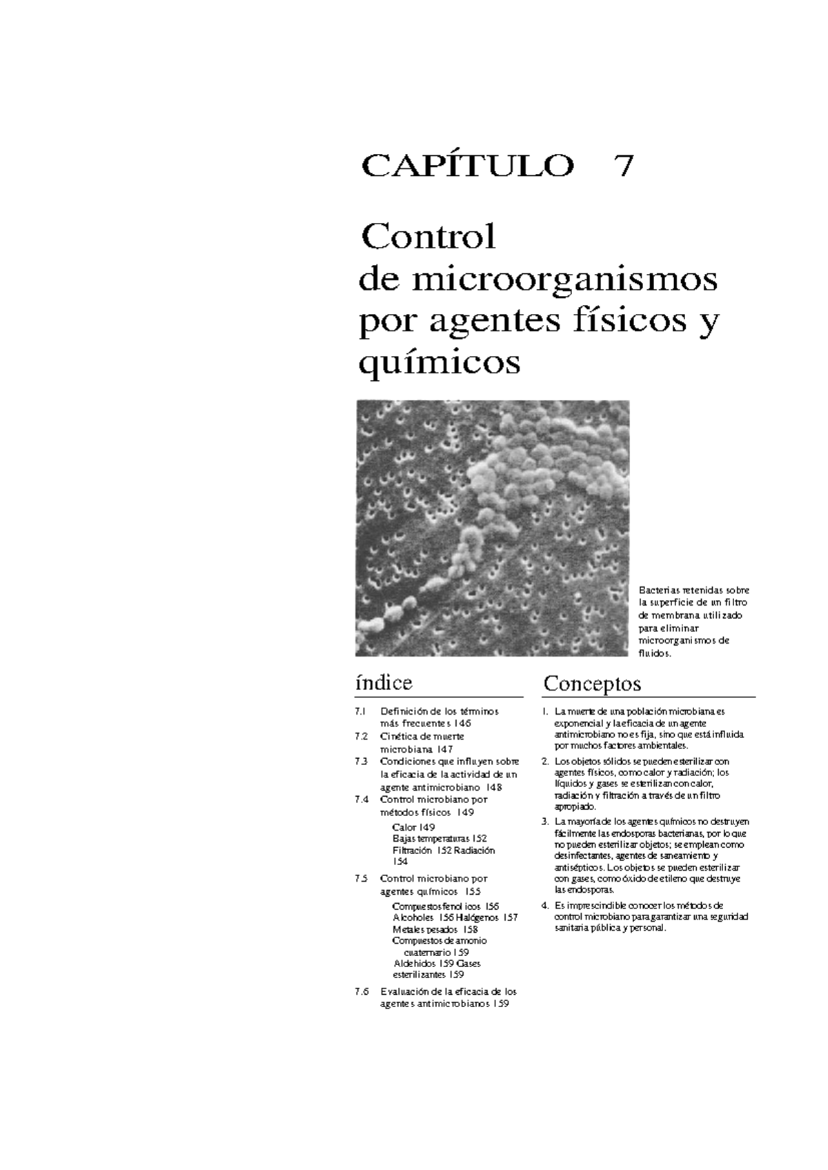 Capitulo DE Control Fisico Quimico DE Microorganismos - CAPÍTULO 7 ...