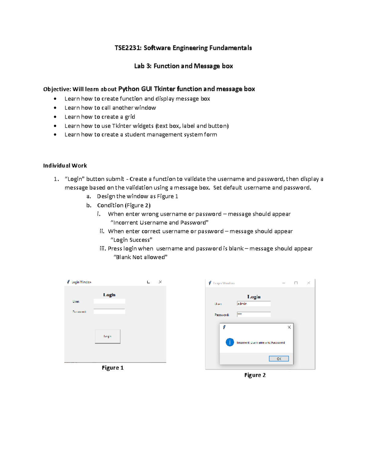 Lab 3 - 123 - TSE2231: Software Engineering Fundamentals Lab 3 ...