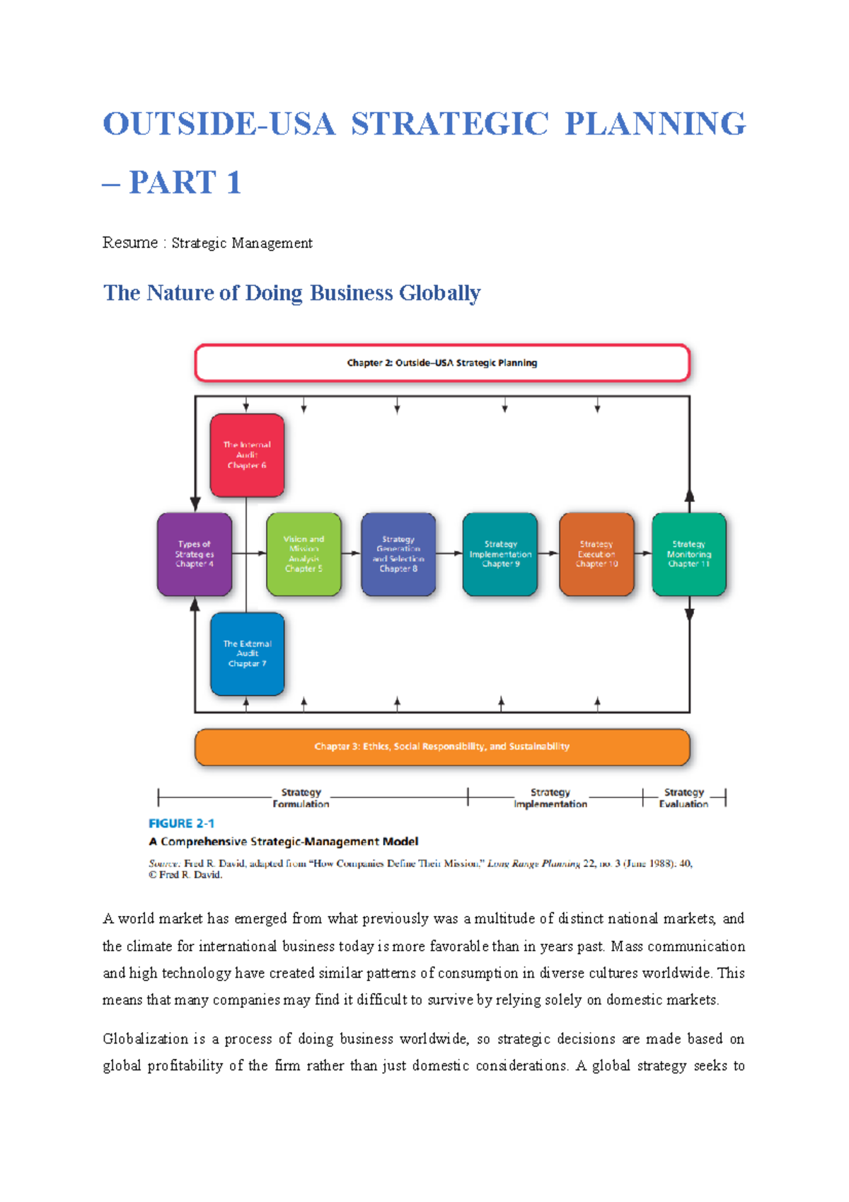 Outside-USA Strategic Planning – PART 1 - OUTSIDE-USA STRATEGIC ...