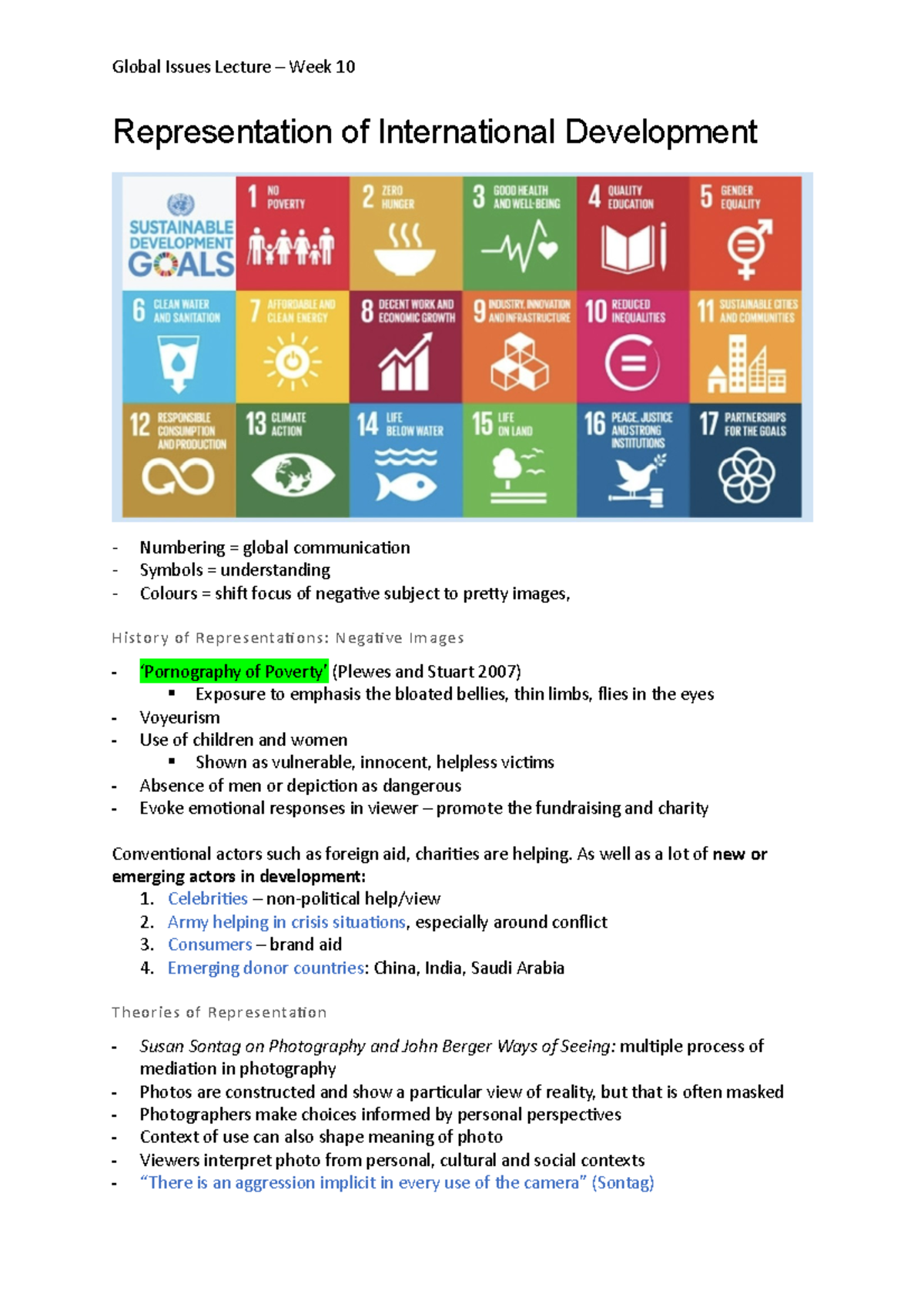 Global Issues Lecture 10 - As well as a lot of new or emerging actors ...