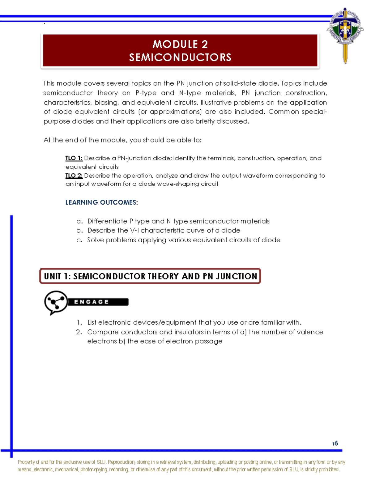 Semiconductors - Property of and for the exclusive use of SLU. Reproduction, storing in a ...
