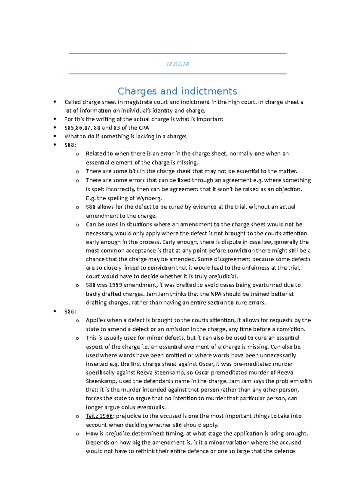 Charges and Indictments - 12.04 Charges and indictments Called charge ...