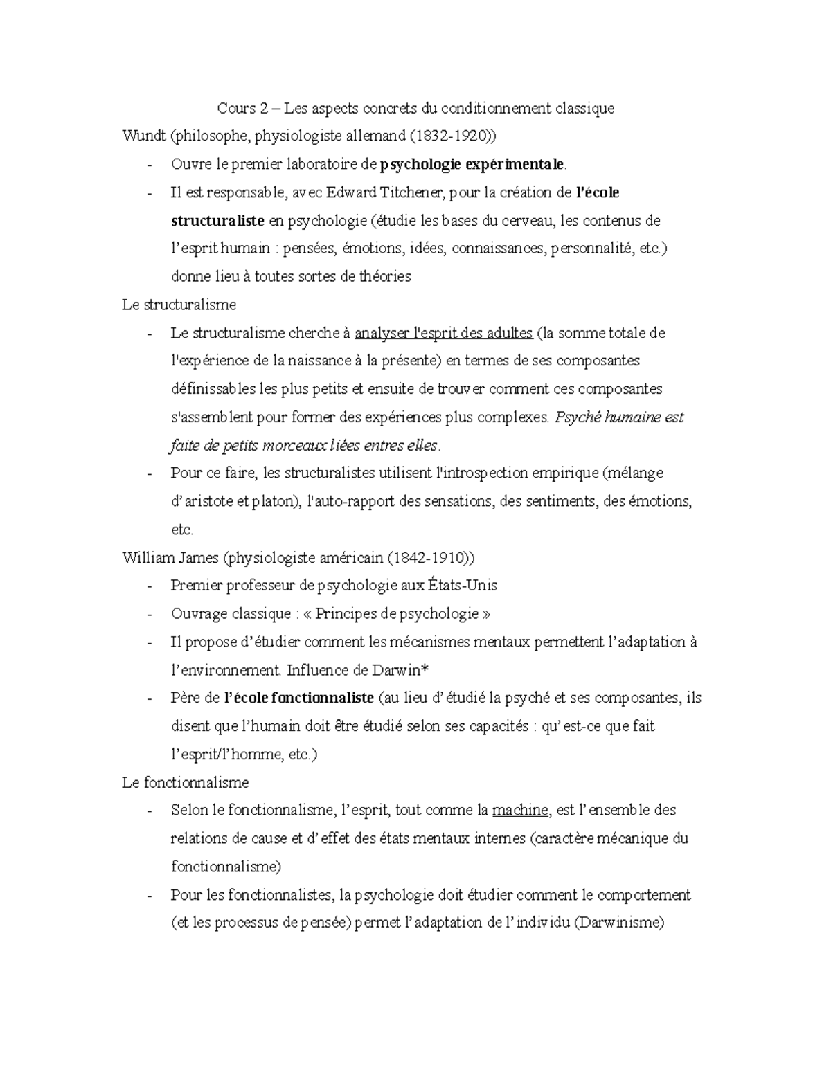 Cours 2 - Cours 2 – Les aspects concrets du conditionnement classique ...