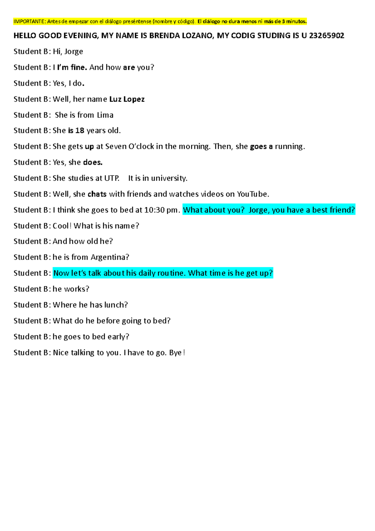 Englesh WX-5 - pty - IMPORTANTE: Antes de empezar con el diálogo ...