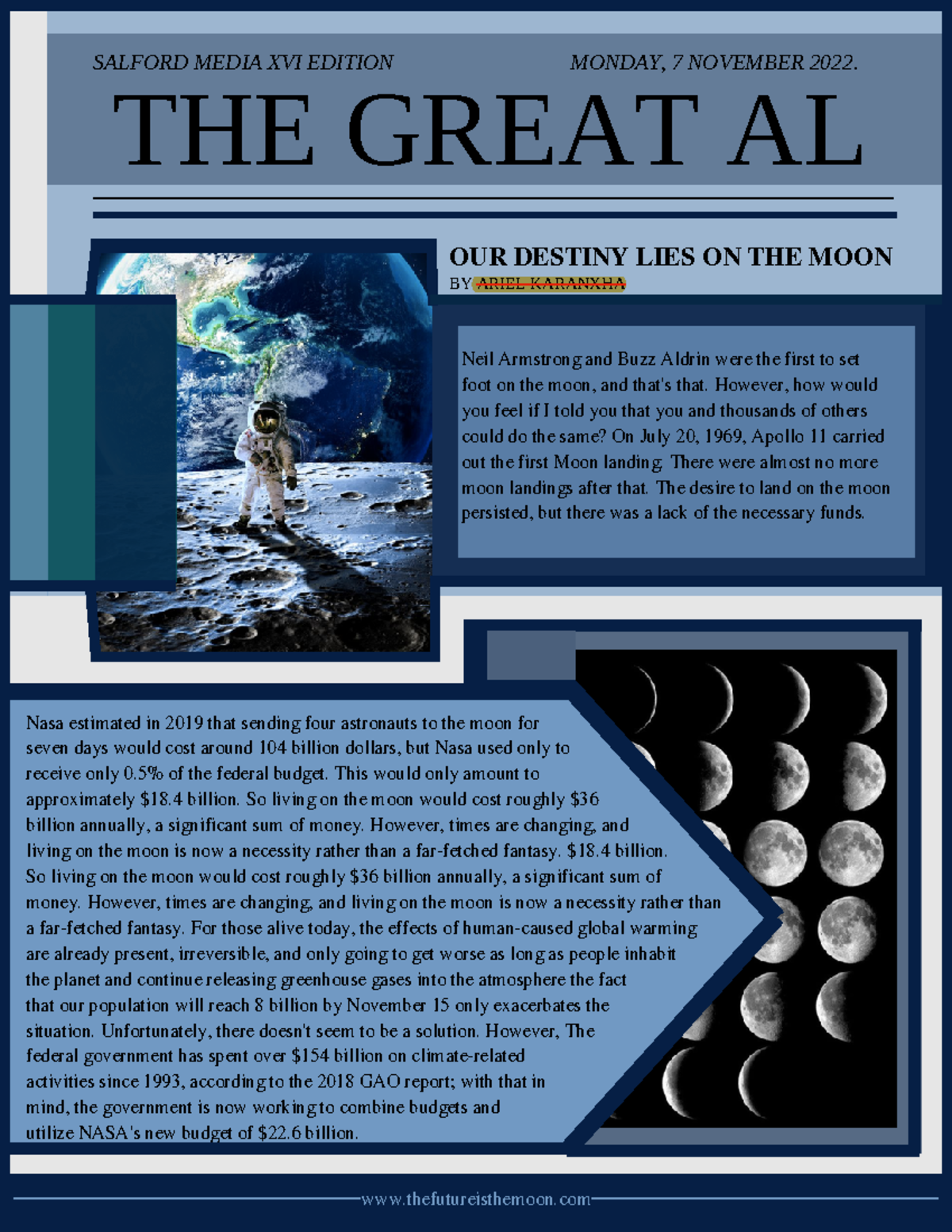 Gray Typographic Real Estate Newsletter - Nasa estimated in 2019 that ...