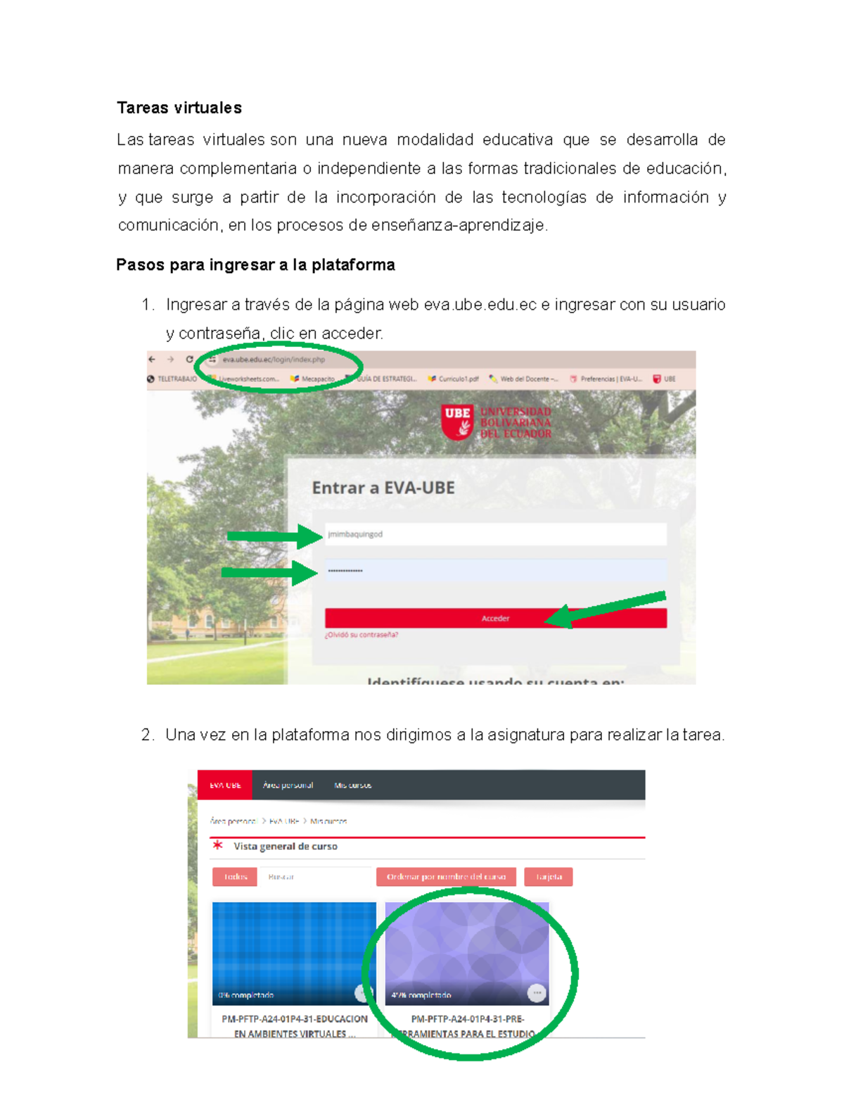 Tarea Manueal PARA ENTREGAR - Tareas virtuales Las tareas virtuales son una nueva modalidad ...