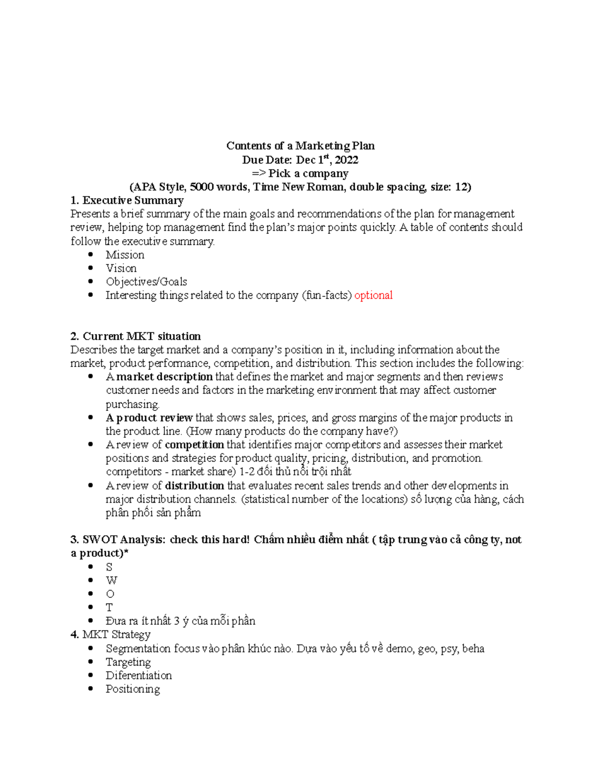 Form-MKT-Plan - form - Contents of a Marketing Plan Due Date: Dec 1st ...
