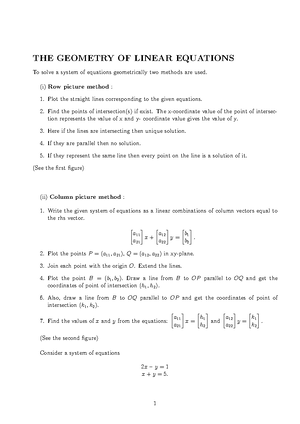 Lecture - 3 - Applied linear algebra - Gaussian Elimination Consider a ...