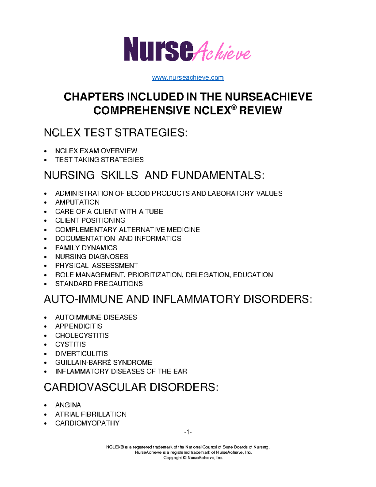 Nclex+Topics+Covered-v2 -1- NCLEX® is a registered trademark of the ...