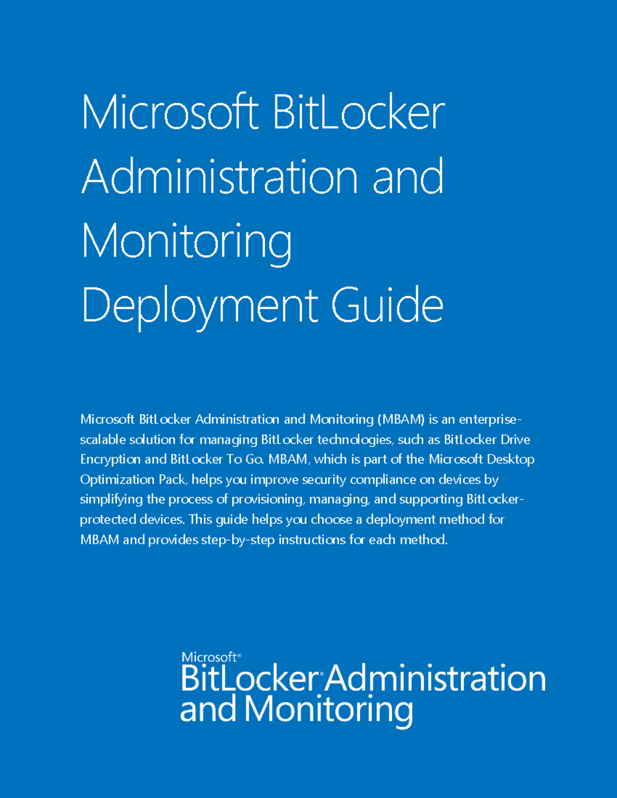 MBAM-2.5-Deployment-Guide - Microsoft BitLocker Administration and ...