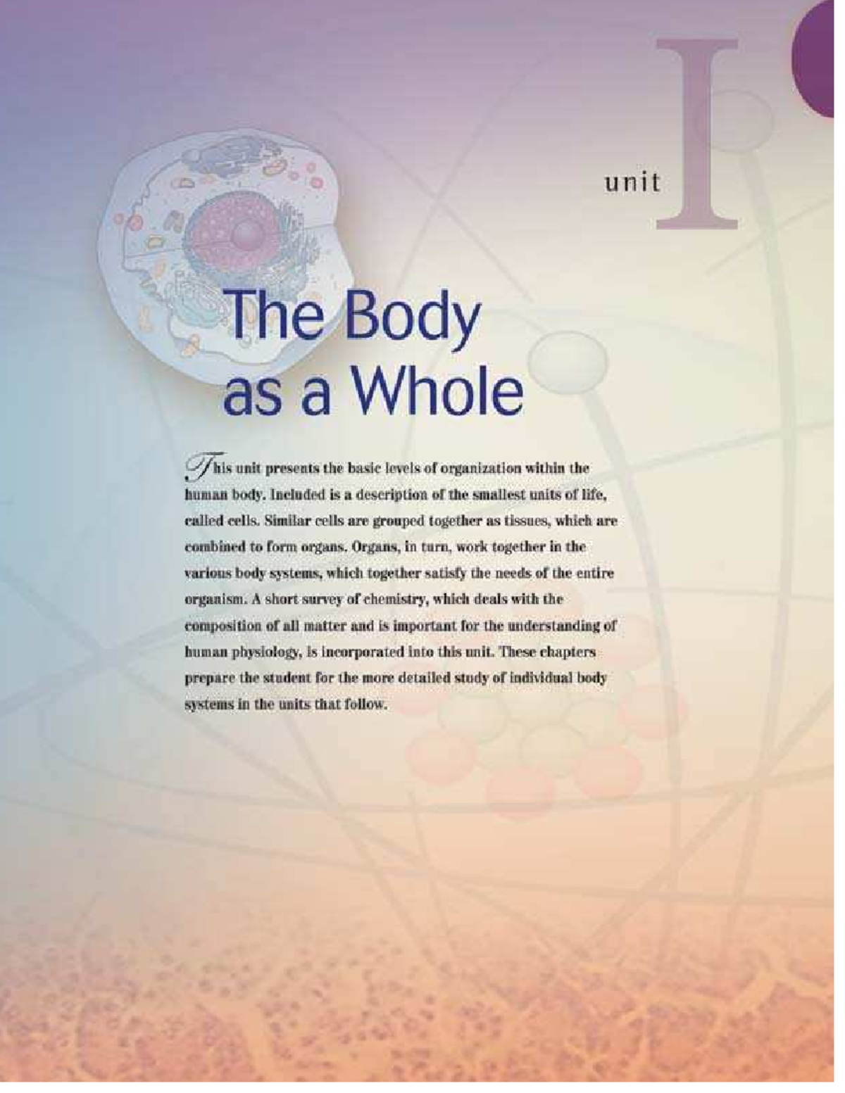 Organization OF THE Human BODY - ####### 4 CHAPTER ONE S tudies of the ...