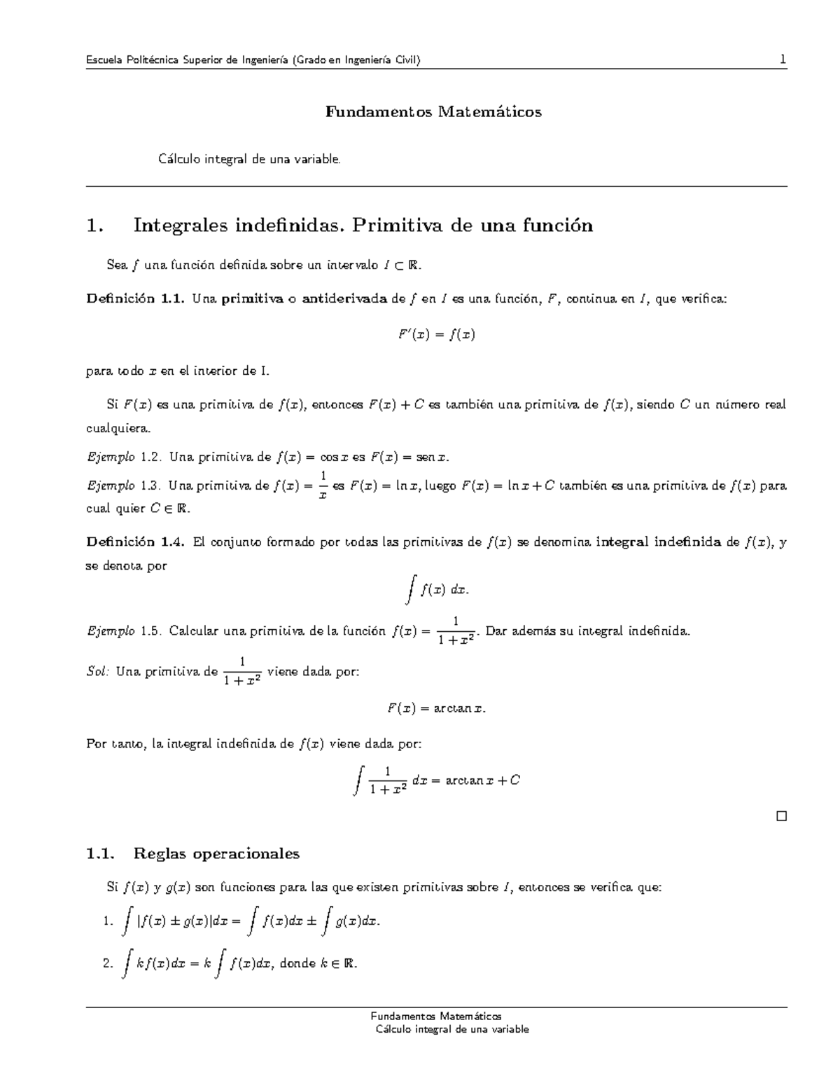Integrales - Fundamentos Matem ́aticos Tema 8: C ́alculo integral de ...