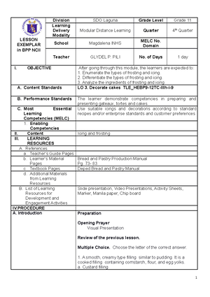 BAP - training - _ TRAINING REGULATIONS BREAD AND PASTRY PRODUCTION NC ...